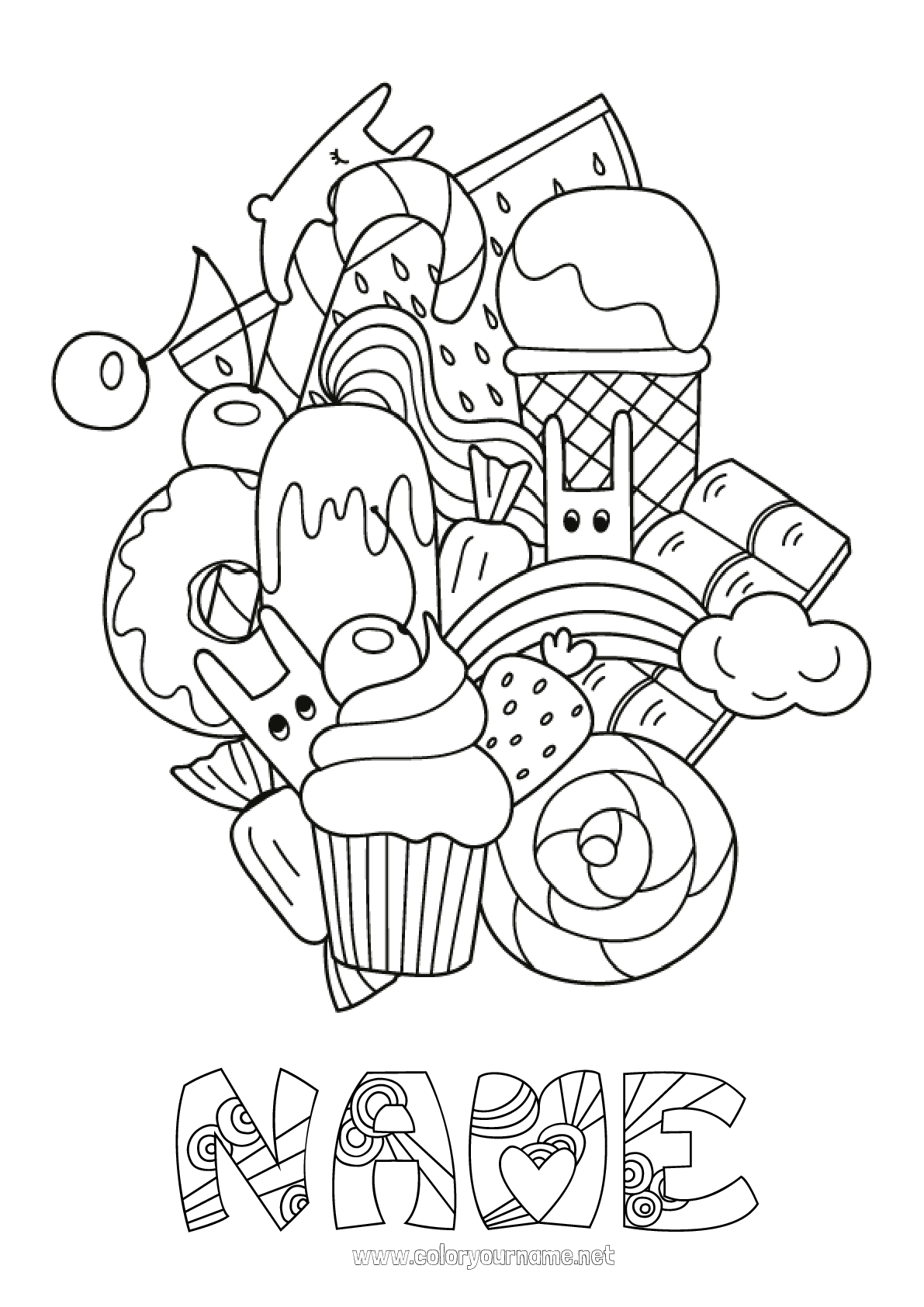 Coloring page No.100 - Cute Kawaii