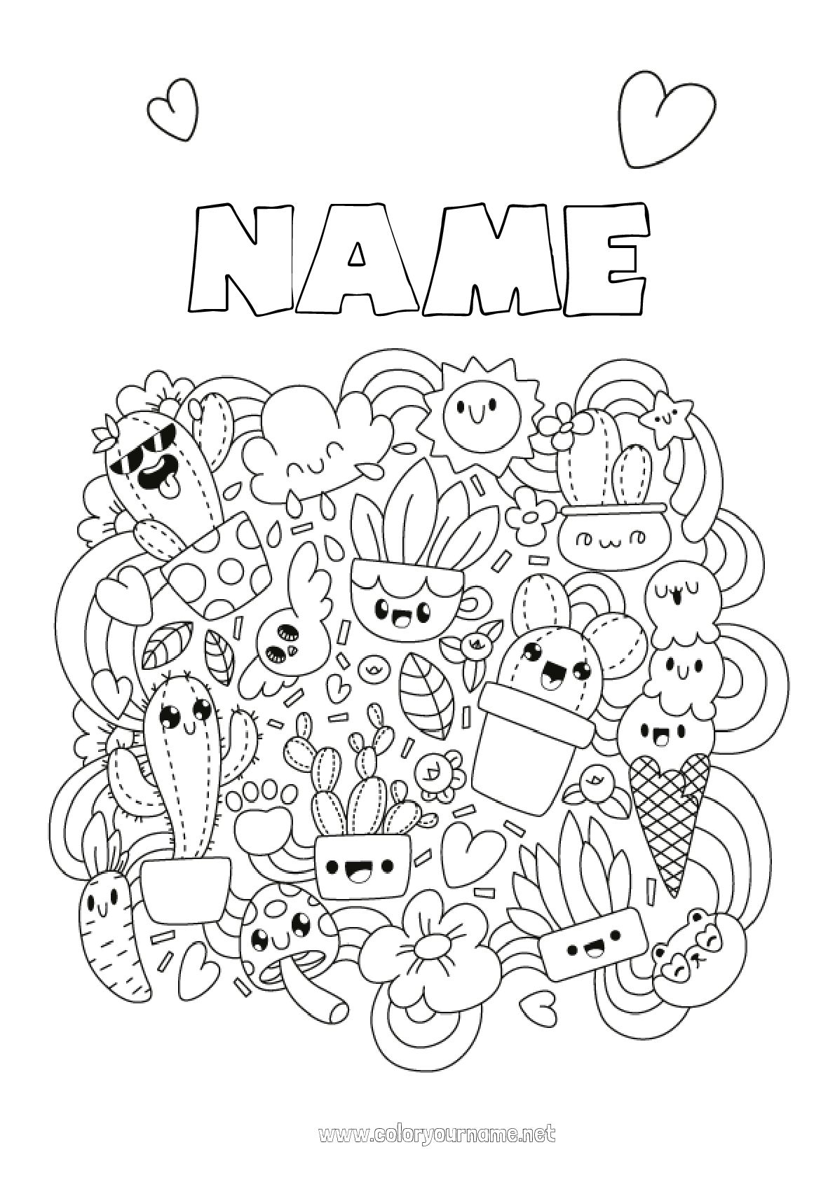 Coloring page No.110 - Cute Kawaii