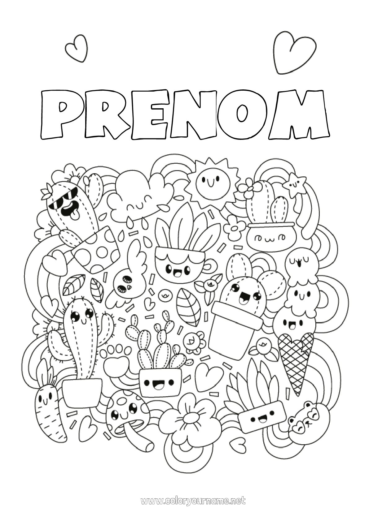 Coloriage N 99 Mignon Kawaii
