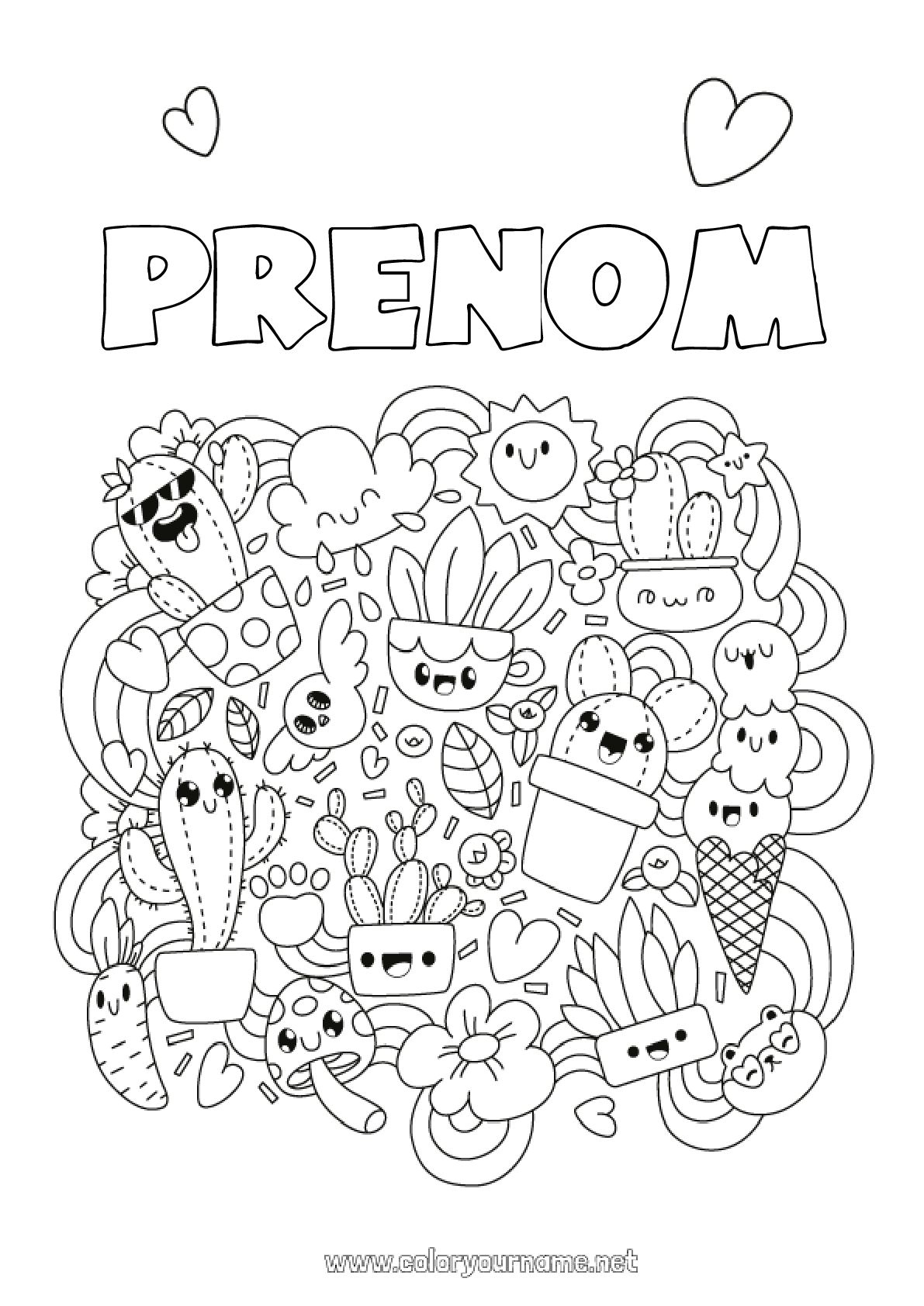 Coloriage n°116 - Mignon Kawaii