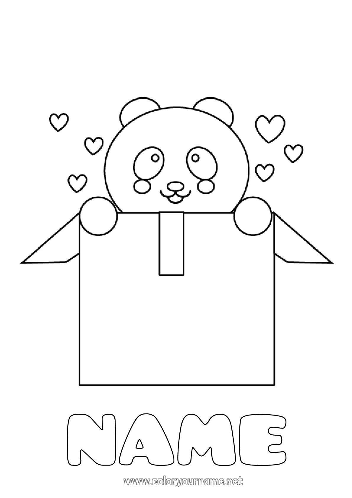 Coloring page No.1066 - Cute Heart Animal