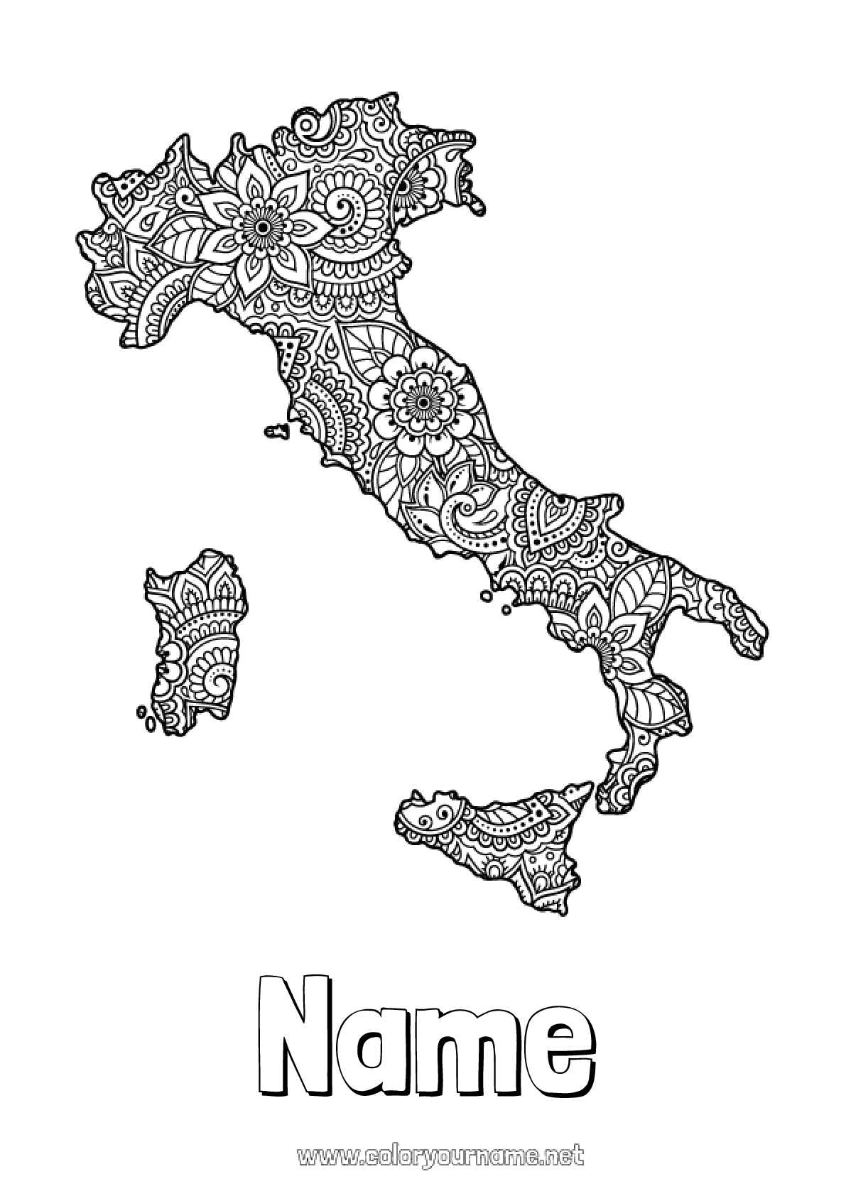 Free Italian Coloring Pages