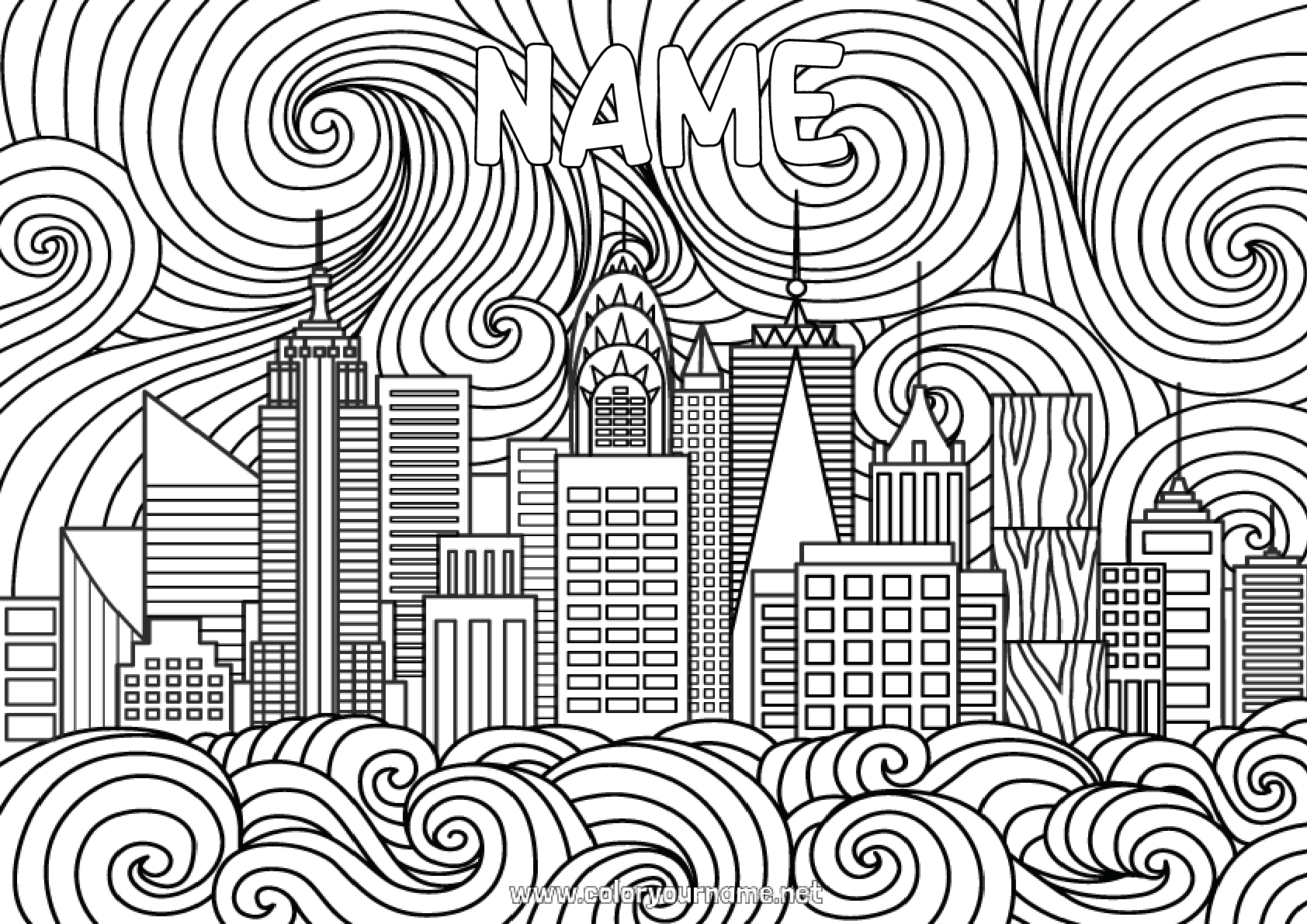 Coloring page No.1095 - USA New York Country