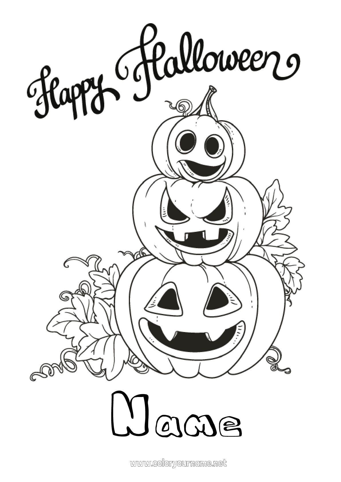 Coloring page No.10 - Pumpkin Halloween
