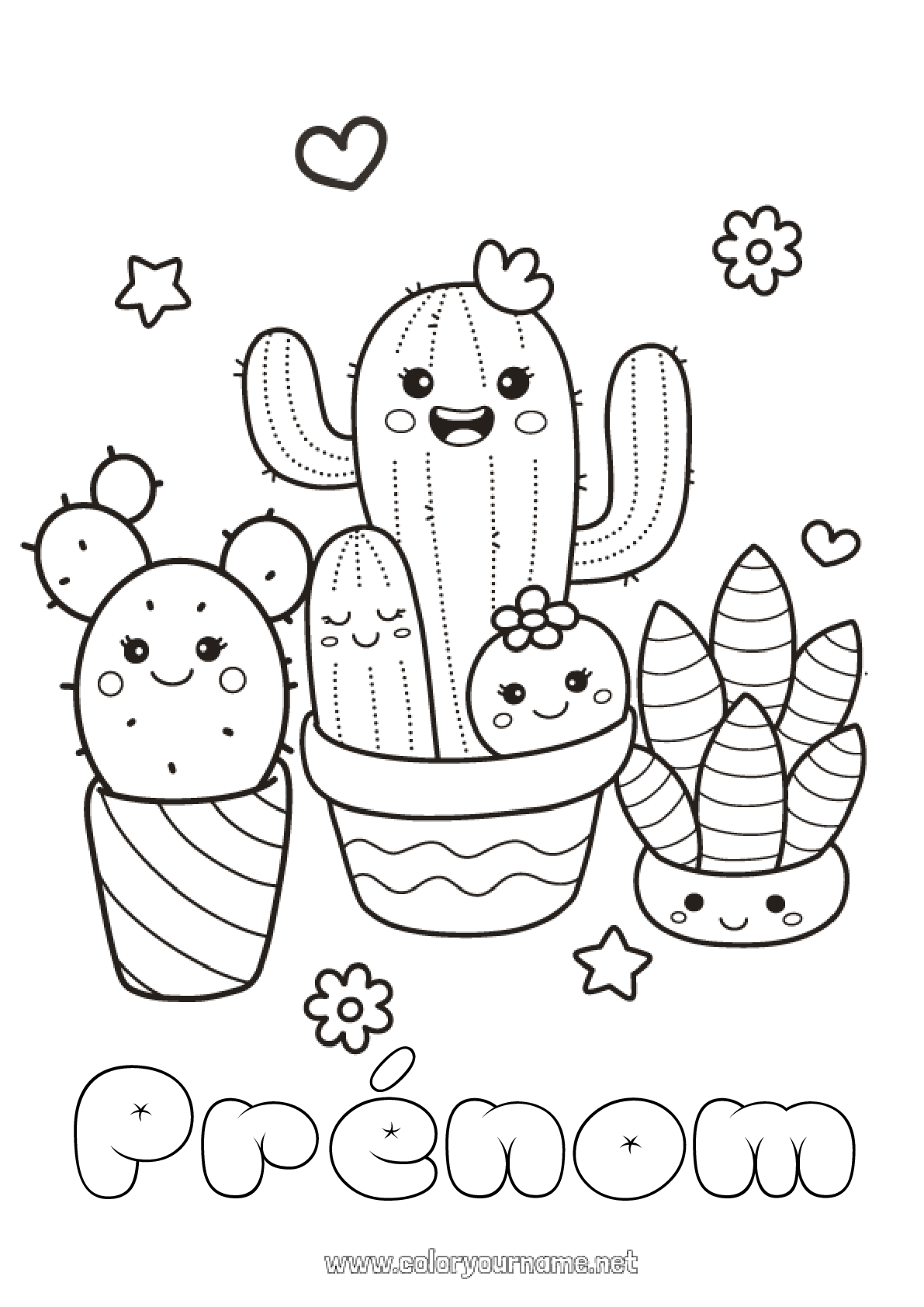 Cactus 10 Coloriages Gratuits à Imprimer Et à Customiser