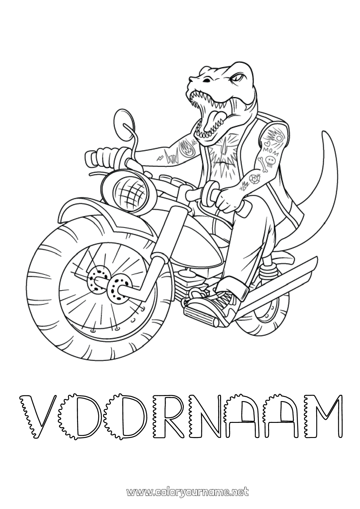 Kleurplaat nr.1126 - Dinosaurussen Voertuigen Dier