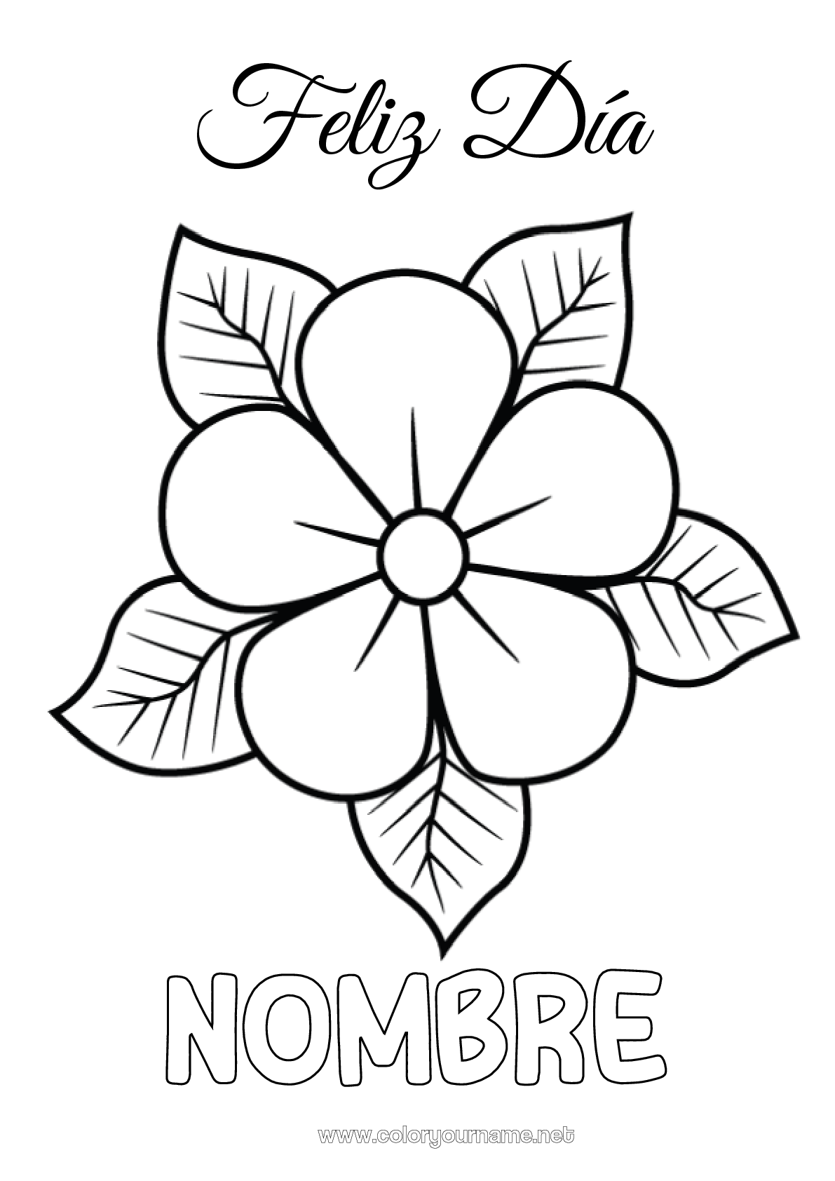 Feliz Primavera Hojas Para Colorear