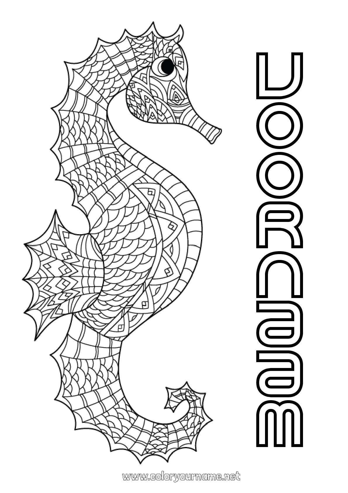 Kleurplaat nr.1162 - Mandala Zee Dier