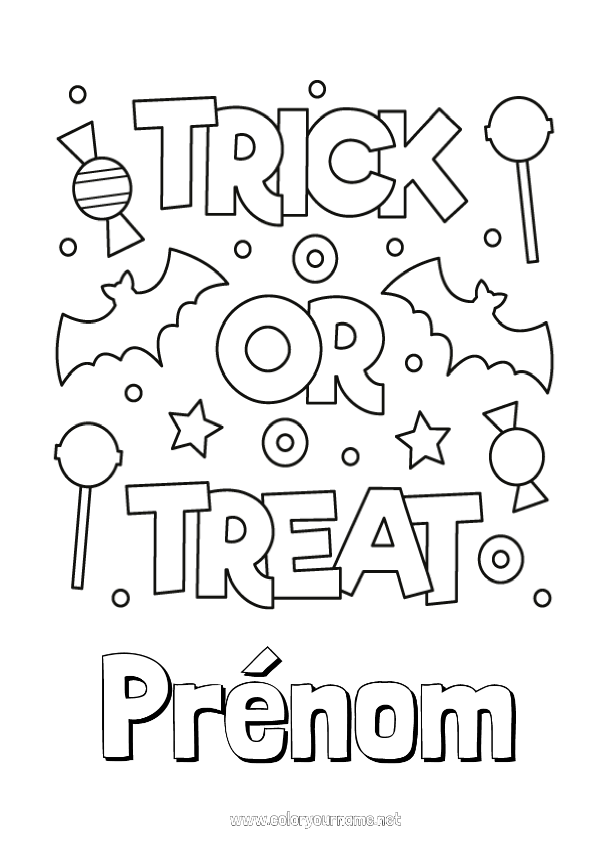 Halloween : 73 coloriages personnalisables gratuits à imprimer - Page 8