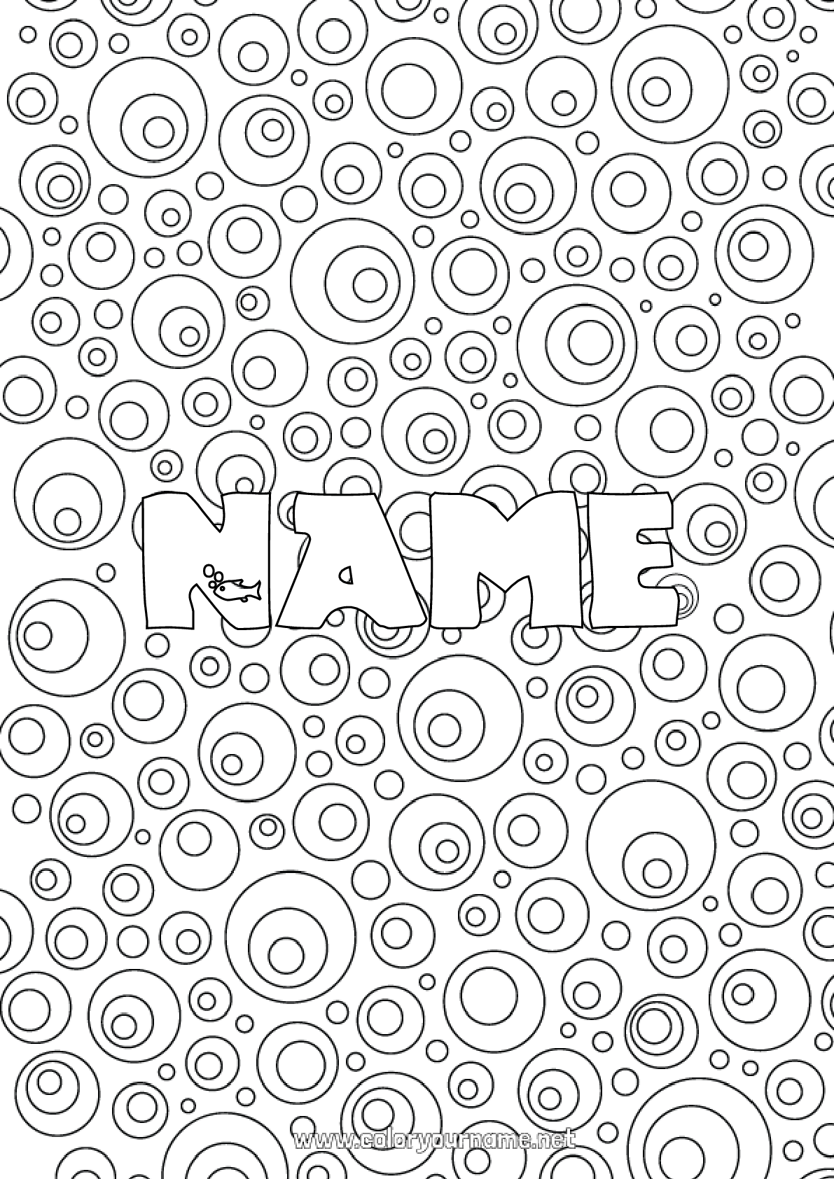 Coloring page No.1204 - Decorated name