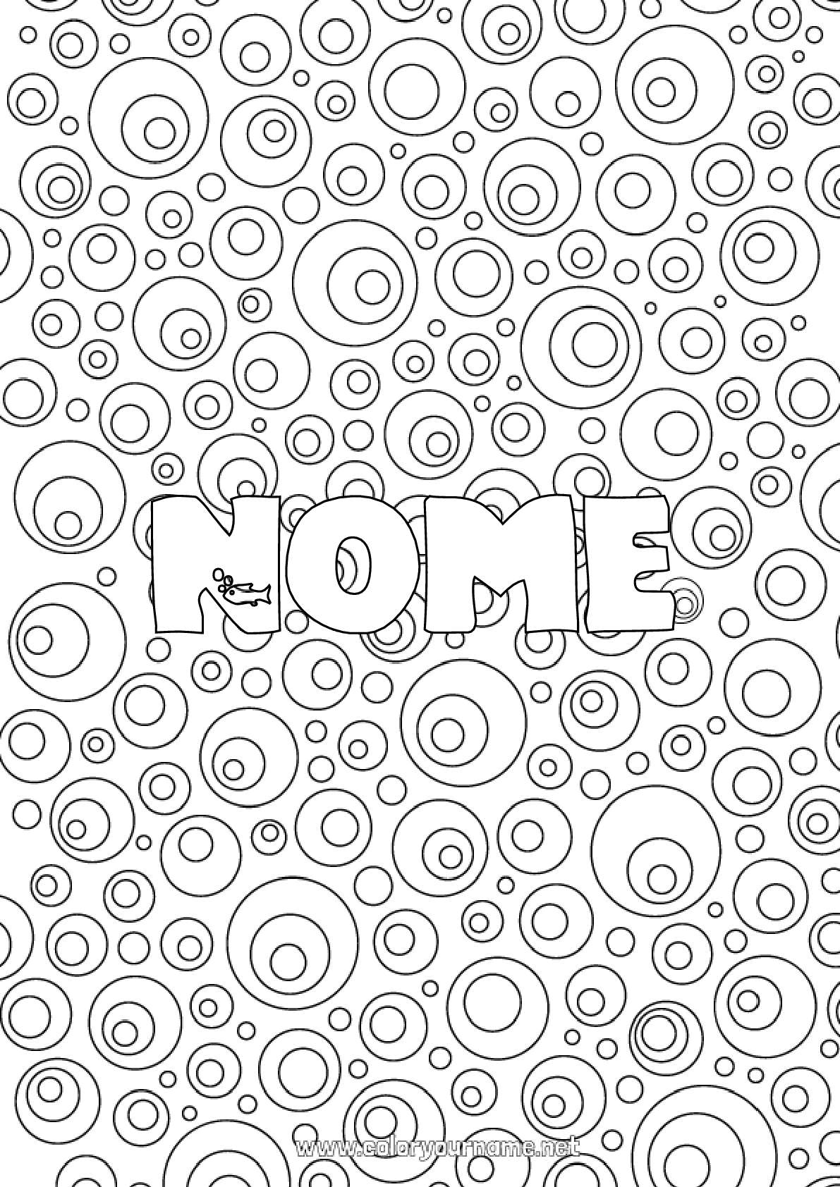 Pagina da colorare n.1204 - Nome decorato