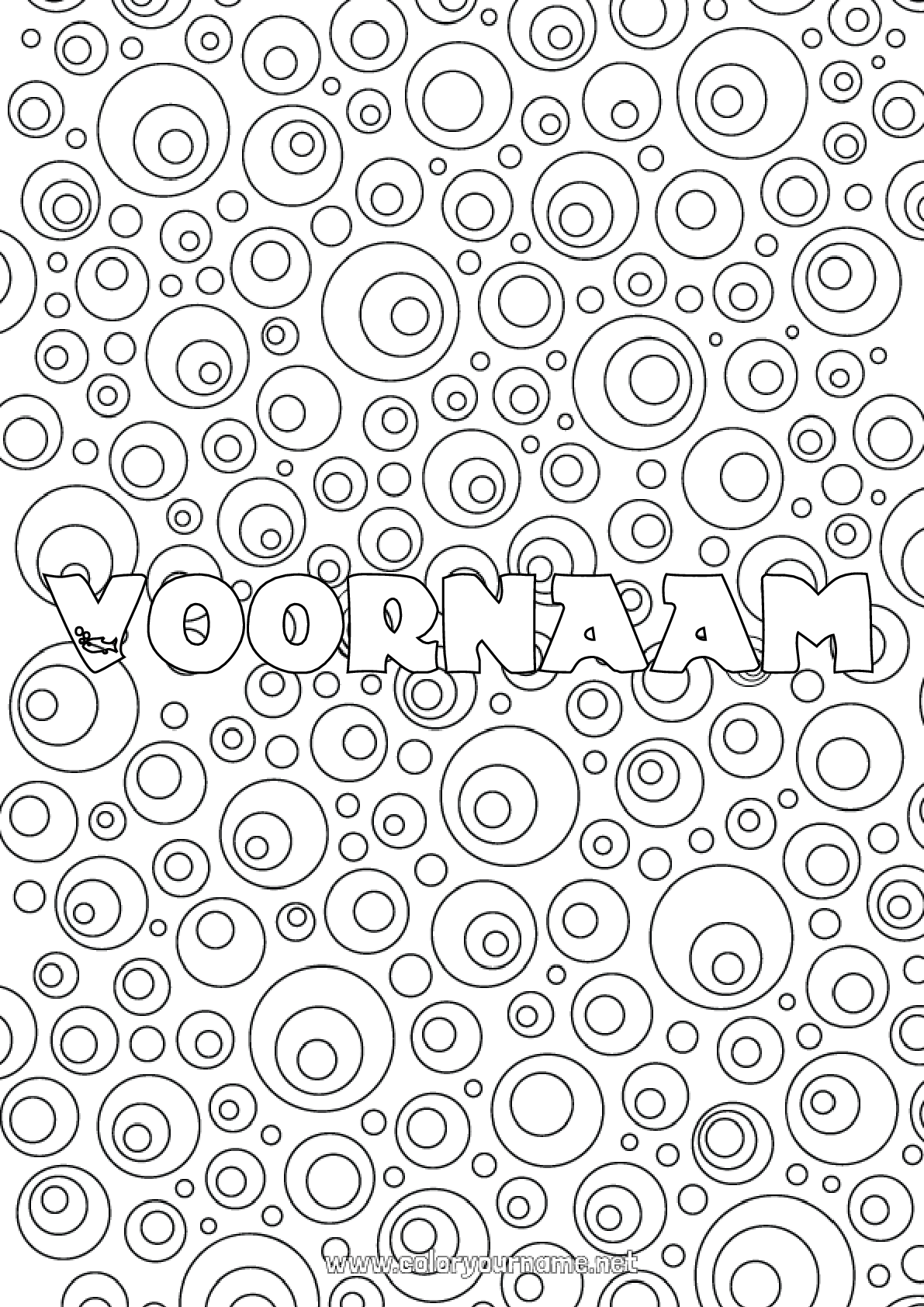 Kleurplaat nr.1204 - Gedecoreerde naam