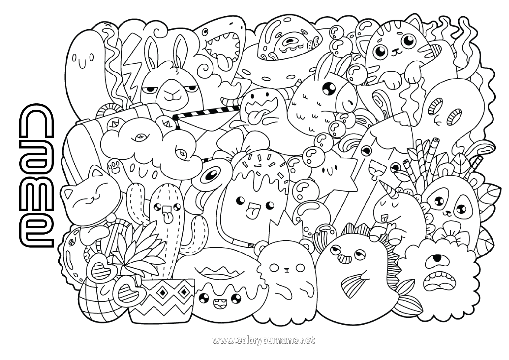 Coloring page No.120 - Cute Kawaii