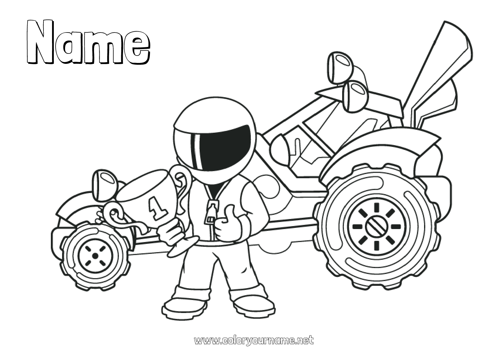 Coloring page No.1295 - Sport Vehicles Car