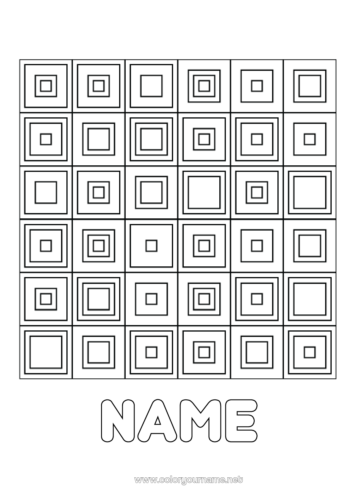 Coloring page No.1316 - Children's activities Decorated name