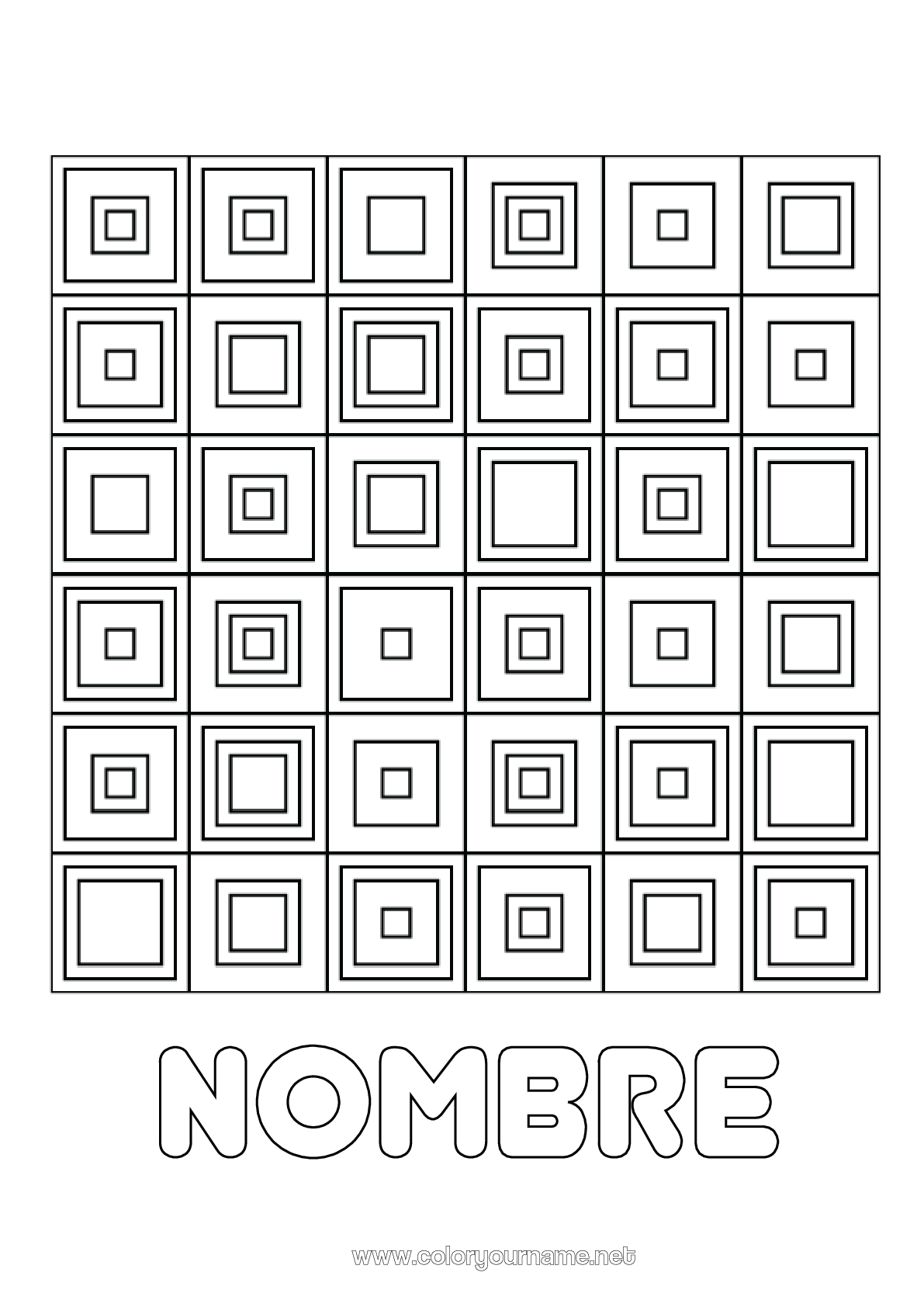 Nº de colorear 1316 - Actividades para niños Nombre decorado