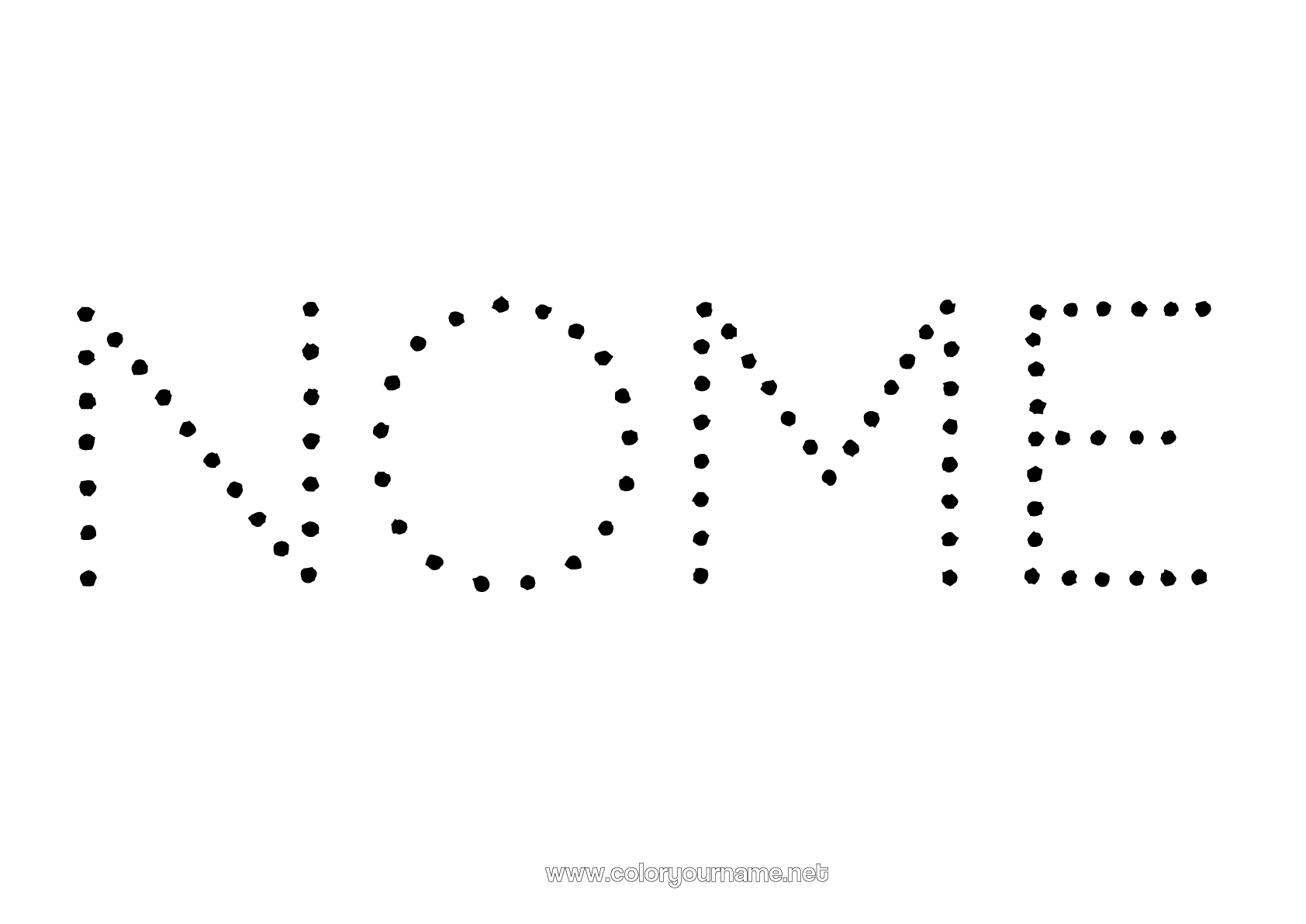 Pagina da colorare n.1349 - Attività per Bambini Punti da unire Nome ...