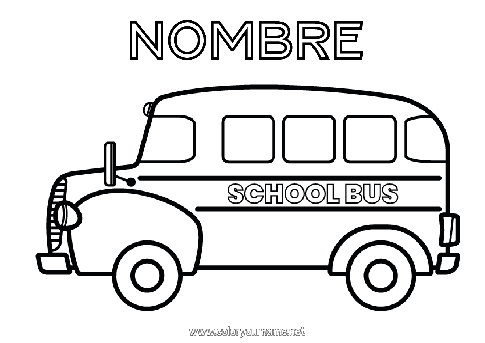 Nº de colorear 1409 - Estados Unidos Canadá Autobús, autocar