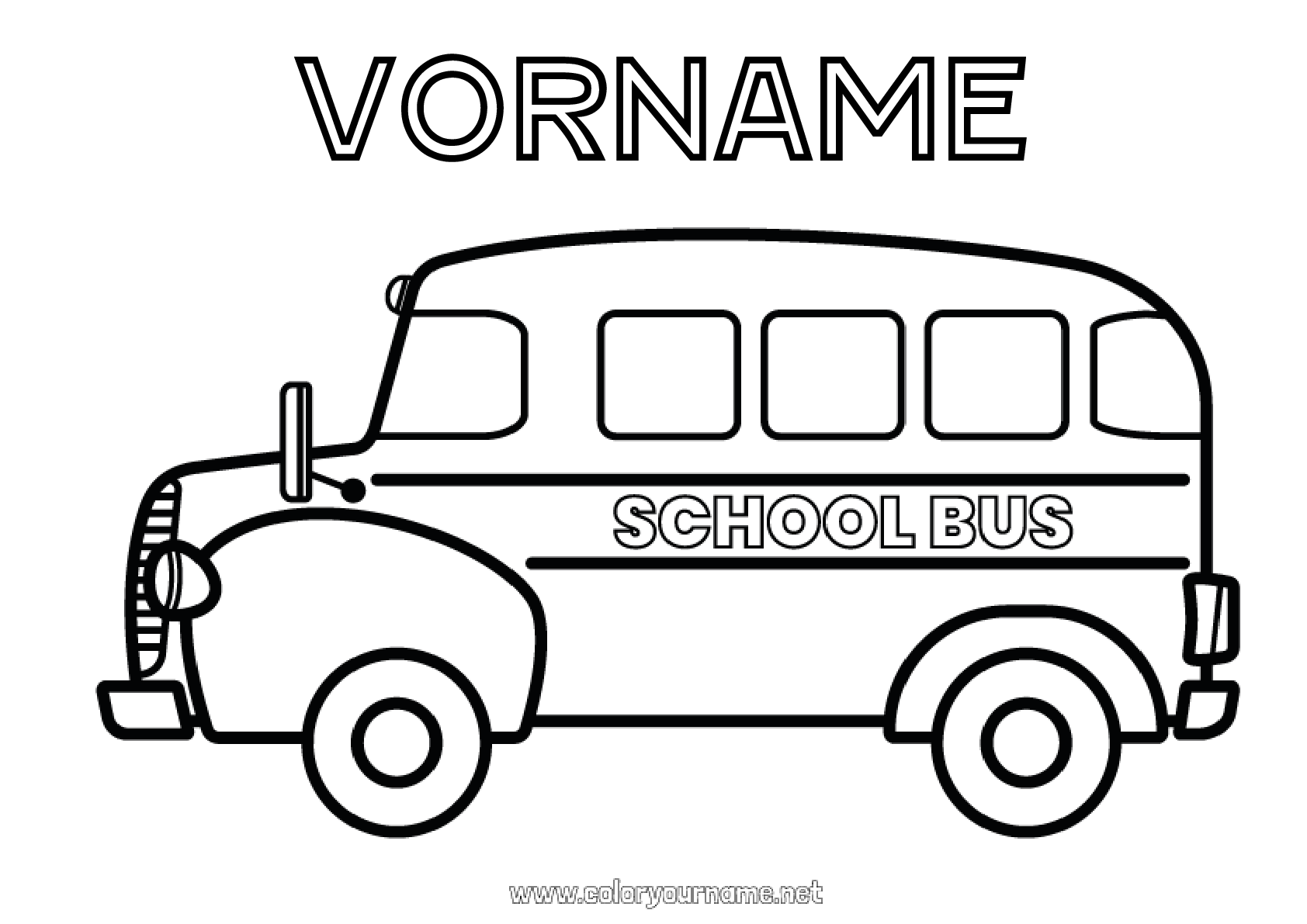 Malvorlage Nr.1409 - Fahrzeuge USA Kanada