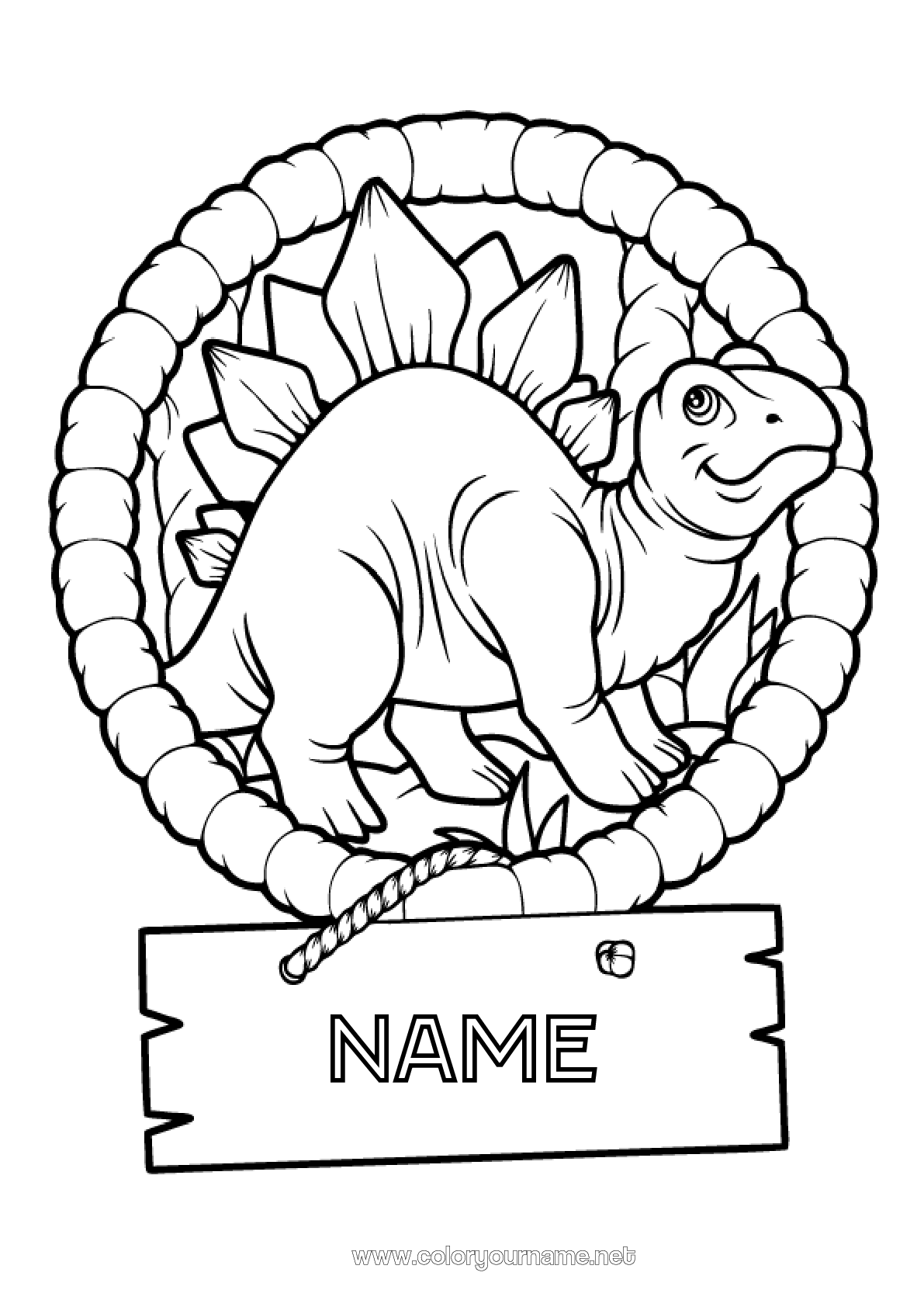 Coloring page No.1427 - Dinosaurs Animal