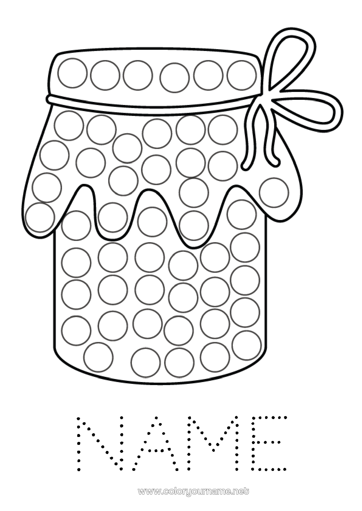 Coloring page No.1440 - Food Children's activities Dot markers