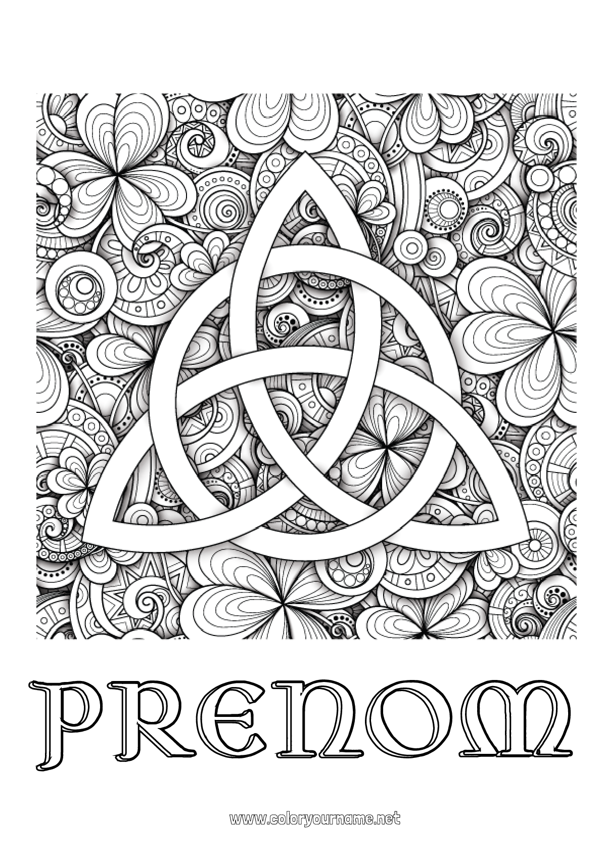 Coloriage n°1496 - Mandala Trèfle Irlande