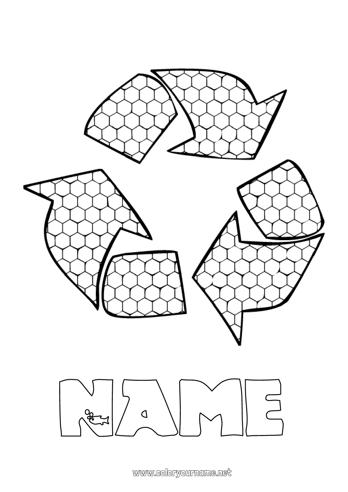 Coloring page No.1511 - Ecology Arrow