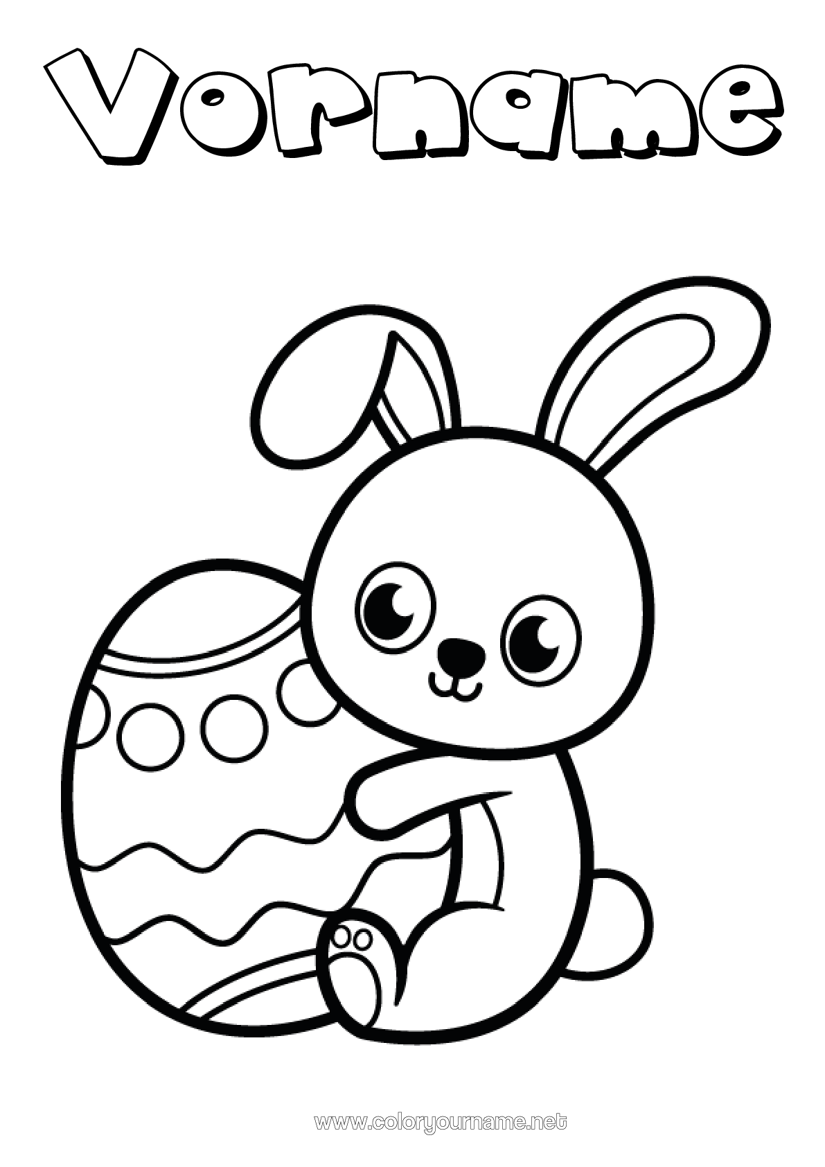 Malvorlage Nr.1546 - Hase Tier Ostern