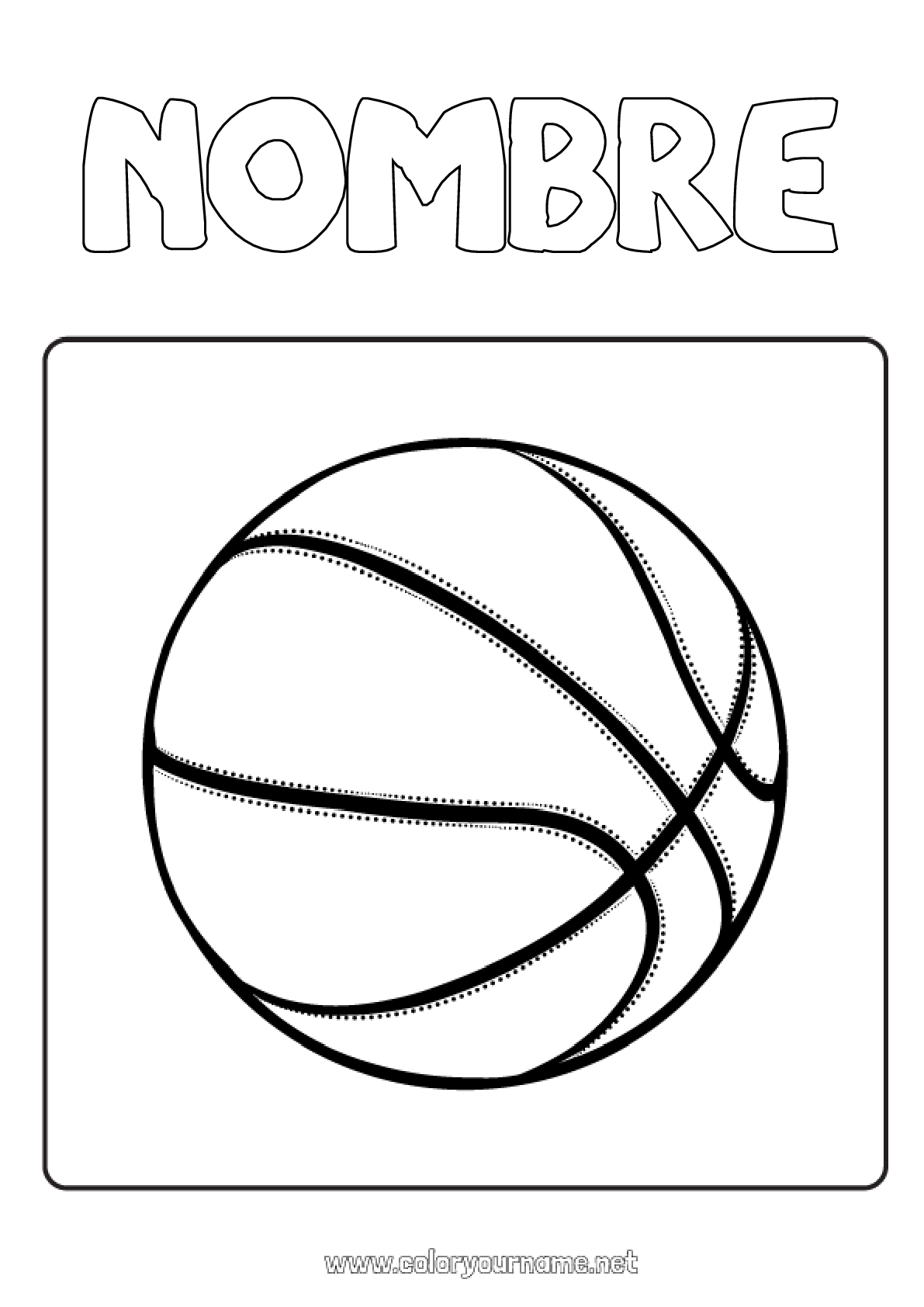 Nº de colorear 1551 - Sport Globos Baloncesto