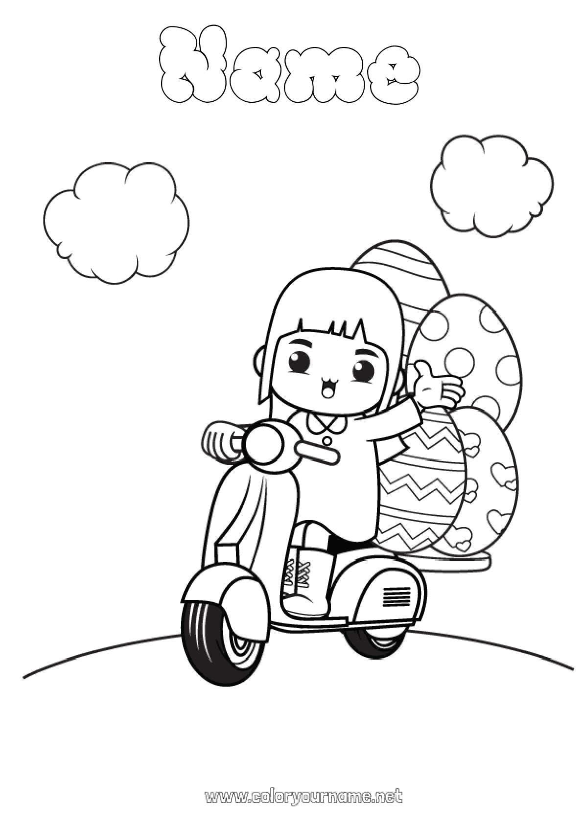 Scooter Coloring Page