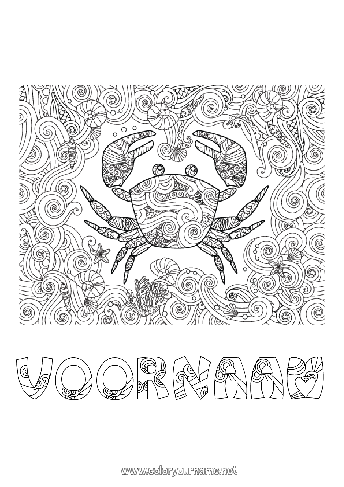 Kleurplaat nr.1602 - Mandala Zee Dier