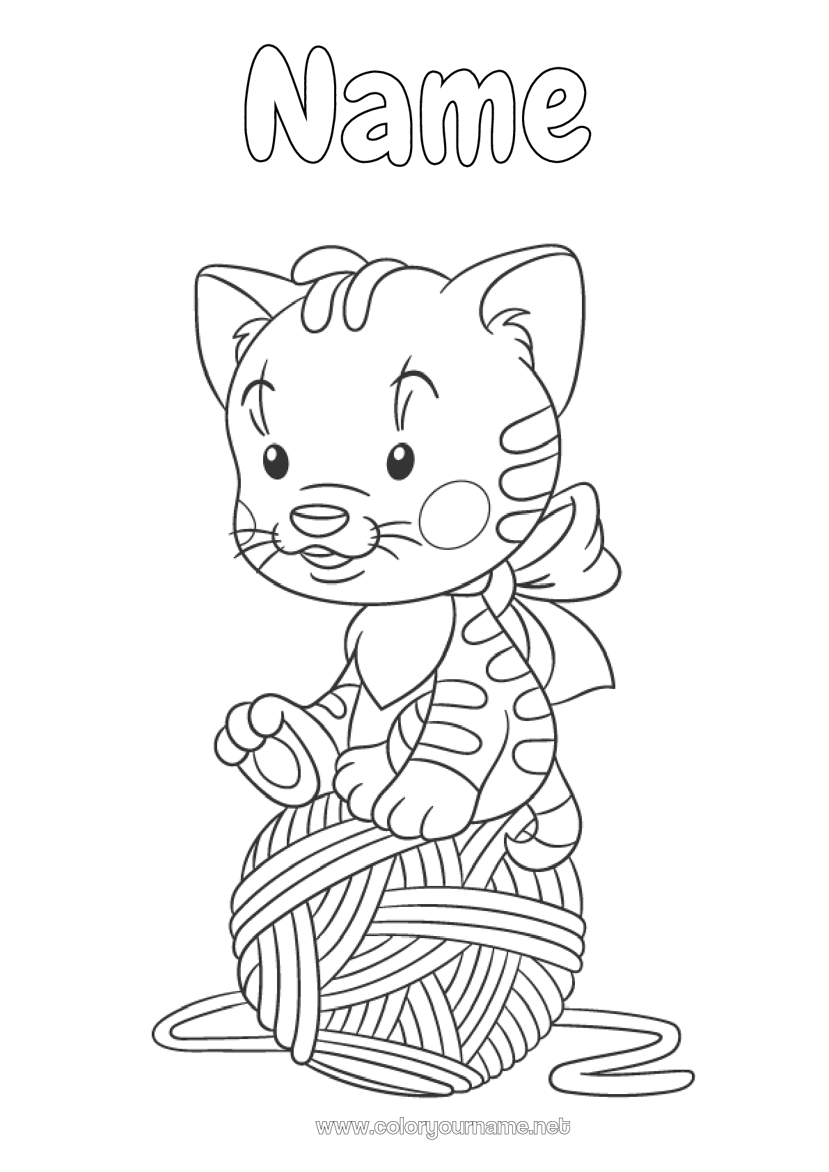 Coloring page No.1619 - Cat Animal Dog and cat