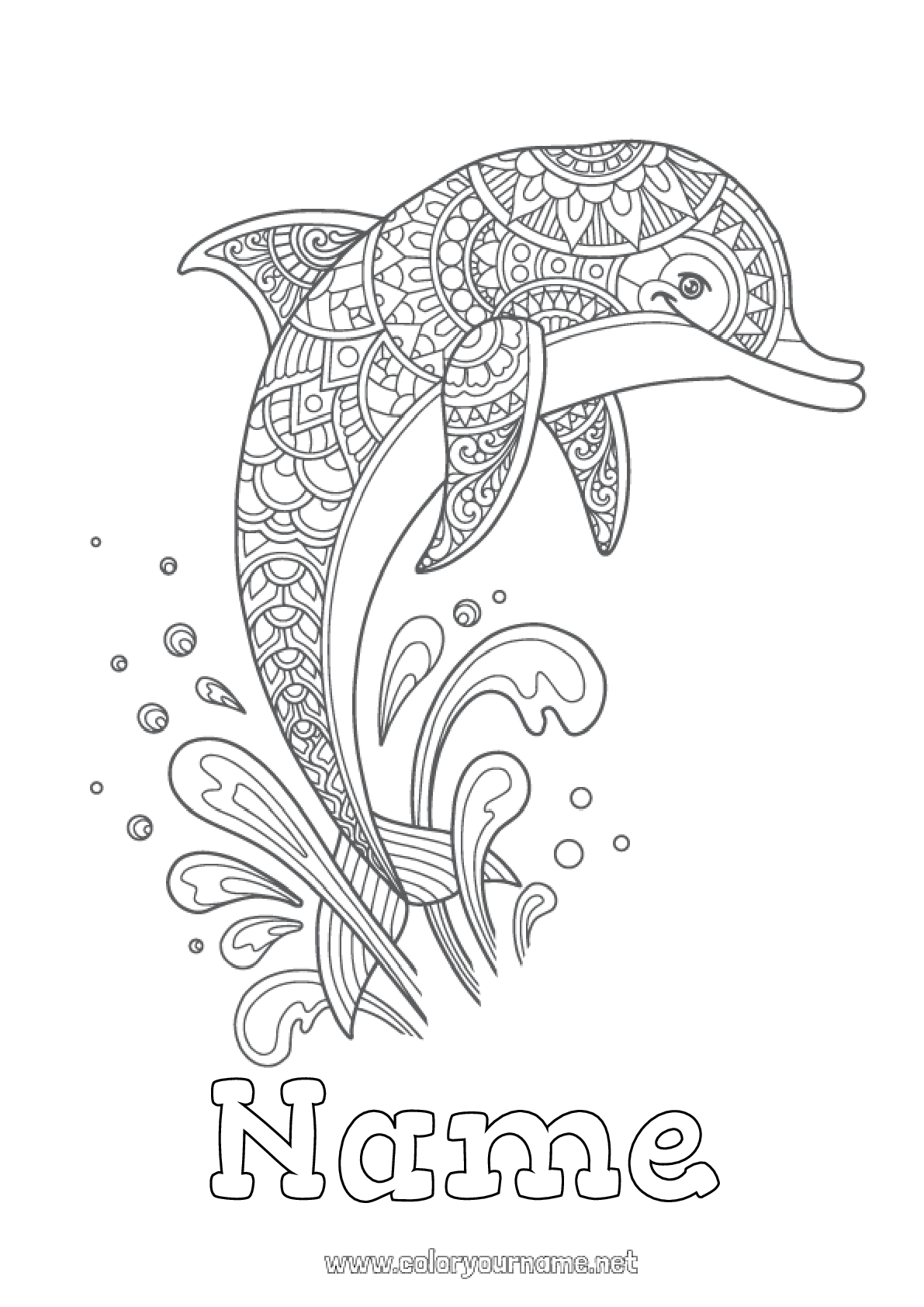 Dolphins Jumping In The Sunset Coloring Pages