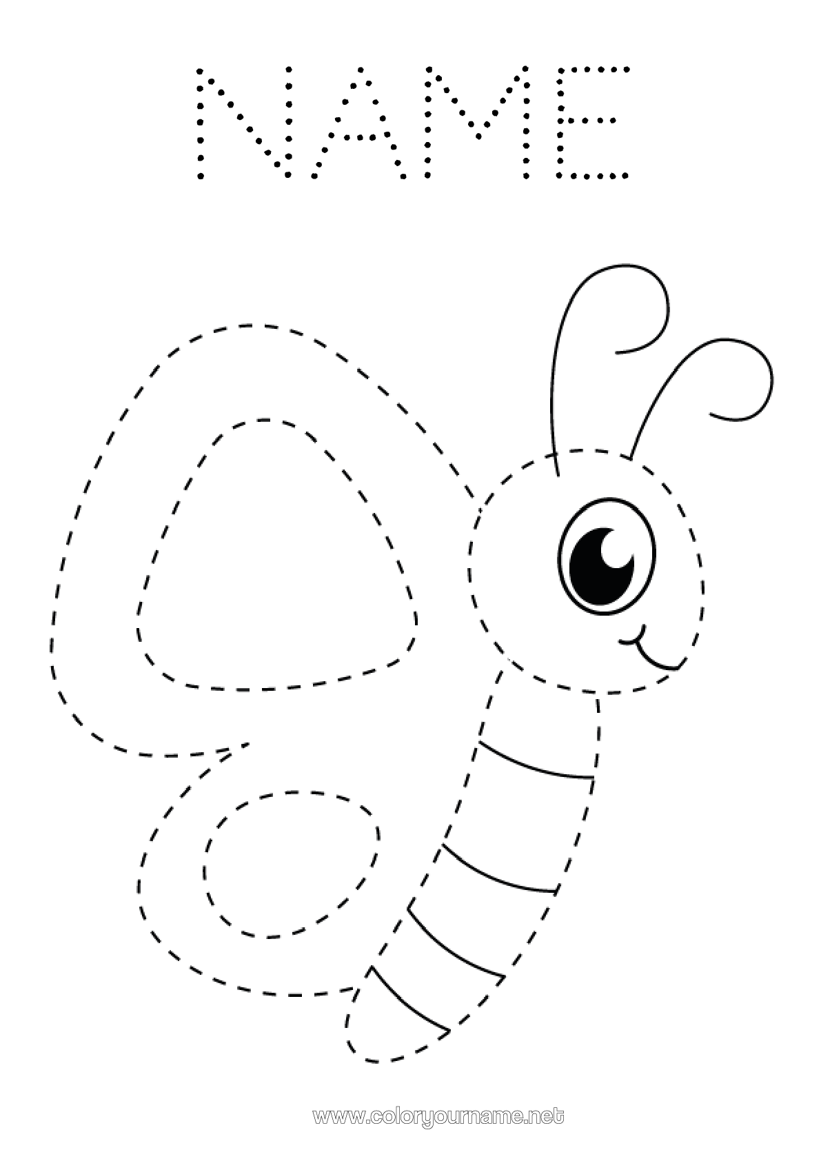 Coloring page No.1640 - Cute Butterfly Children's activities