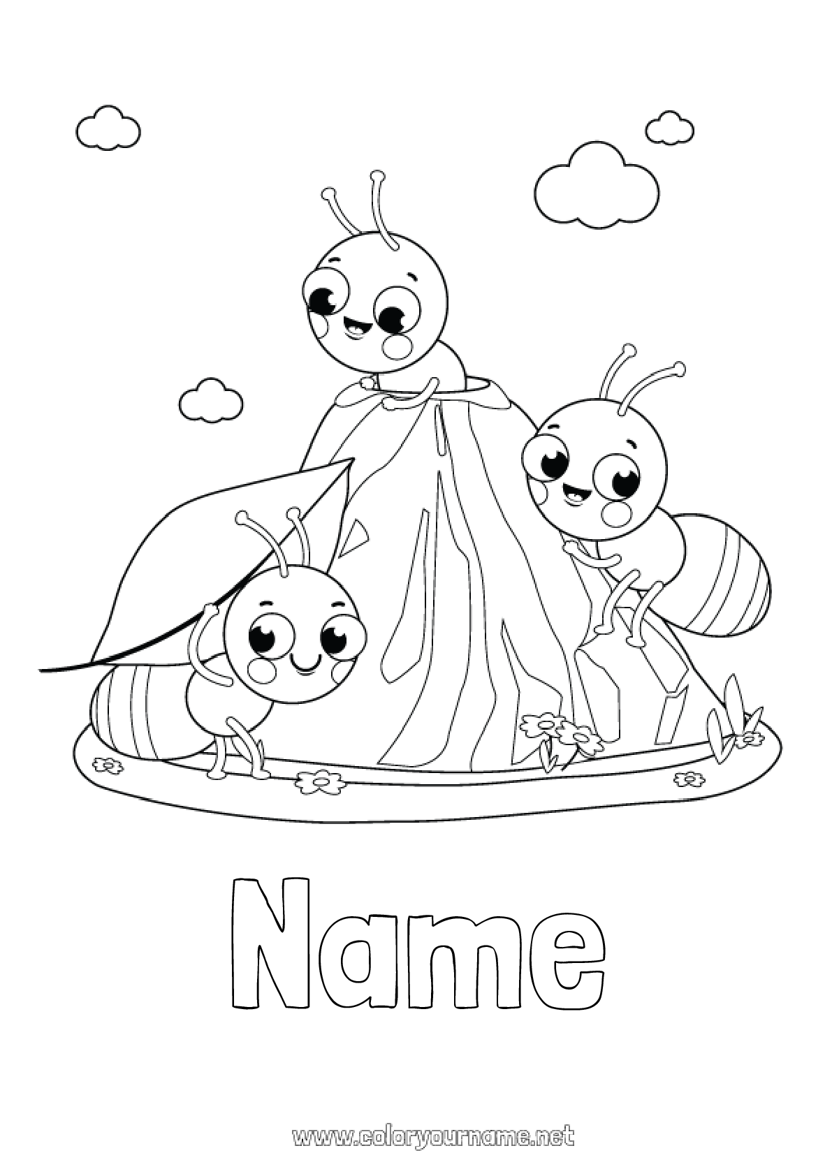 Coloring page No.1648 - Animal Intermediate coloring pages Ant