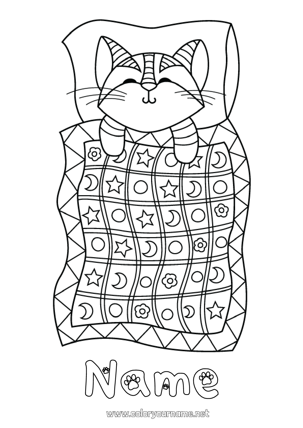 Coloring page No.1671 - Sick Cat Animal