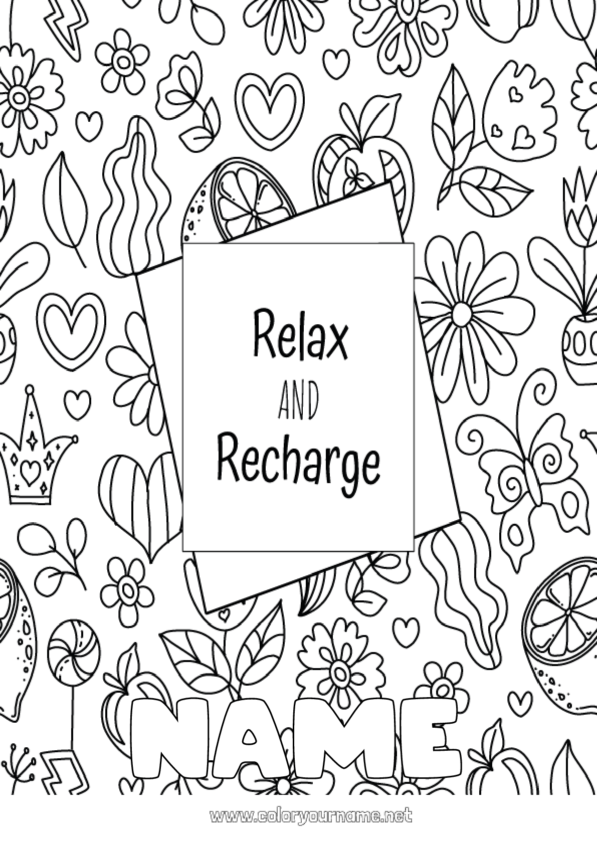 Coloring page No.1693 - Calm and zen Positive