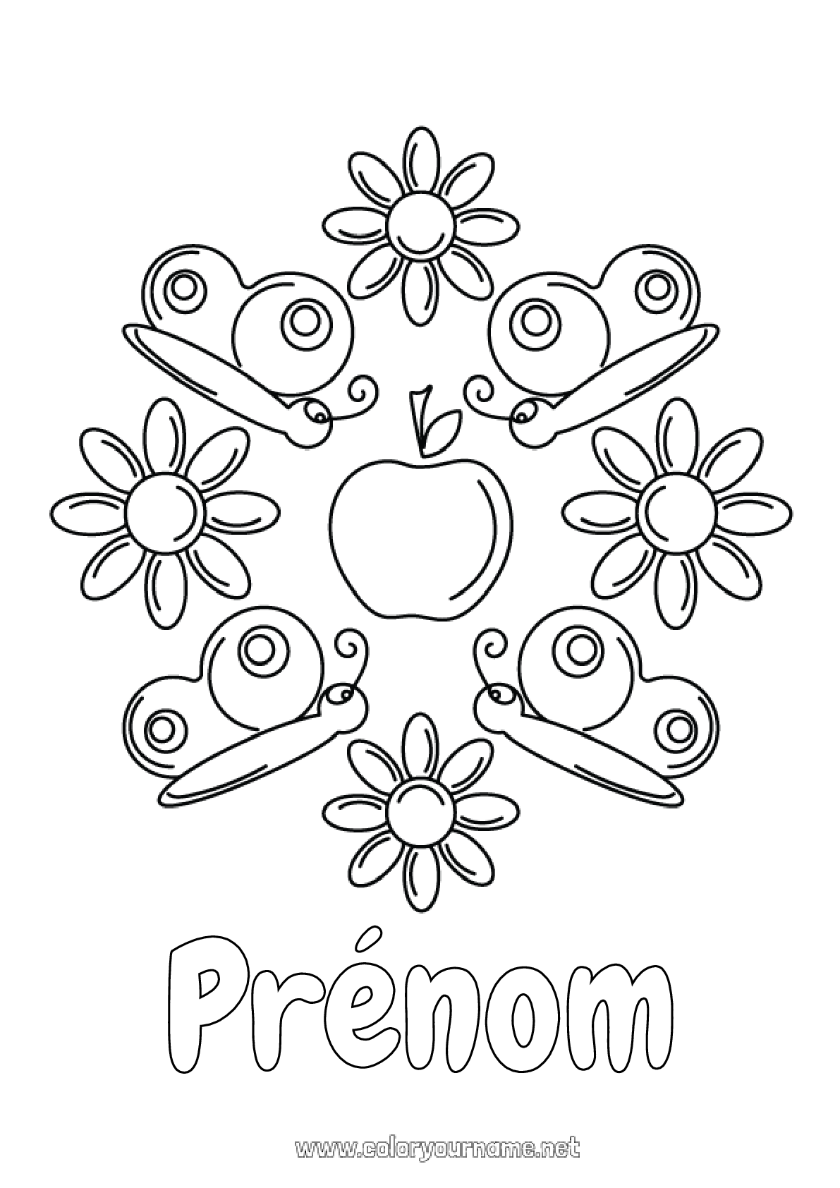 Coloriage n°1723 - Fleurs Mandala Printemps