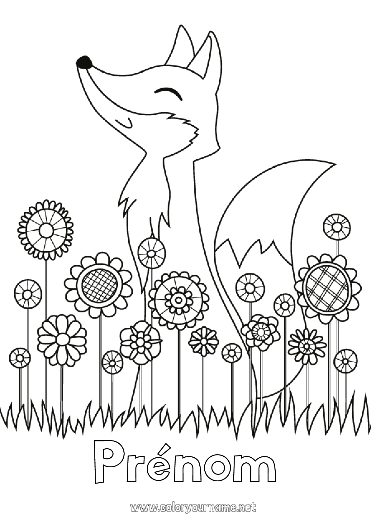 Coloriage n°1757 - Mignon Fleurs Printemps