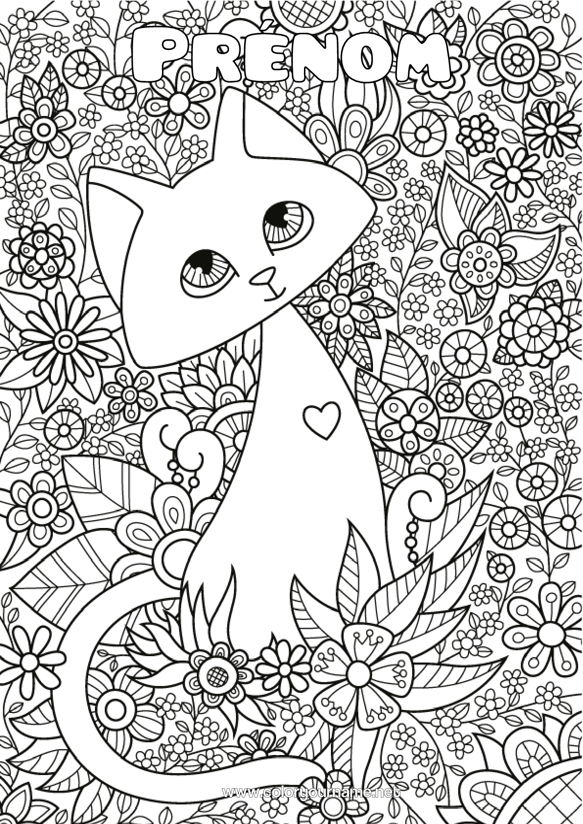 Coloriage n°1759 - Mignon Fleurs Calme et zen