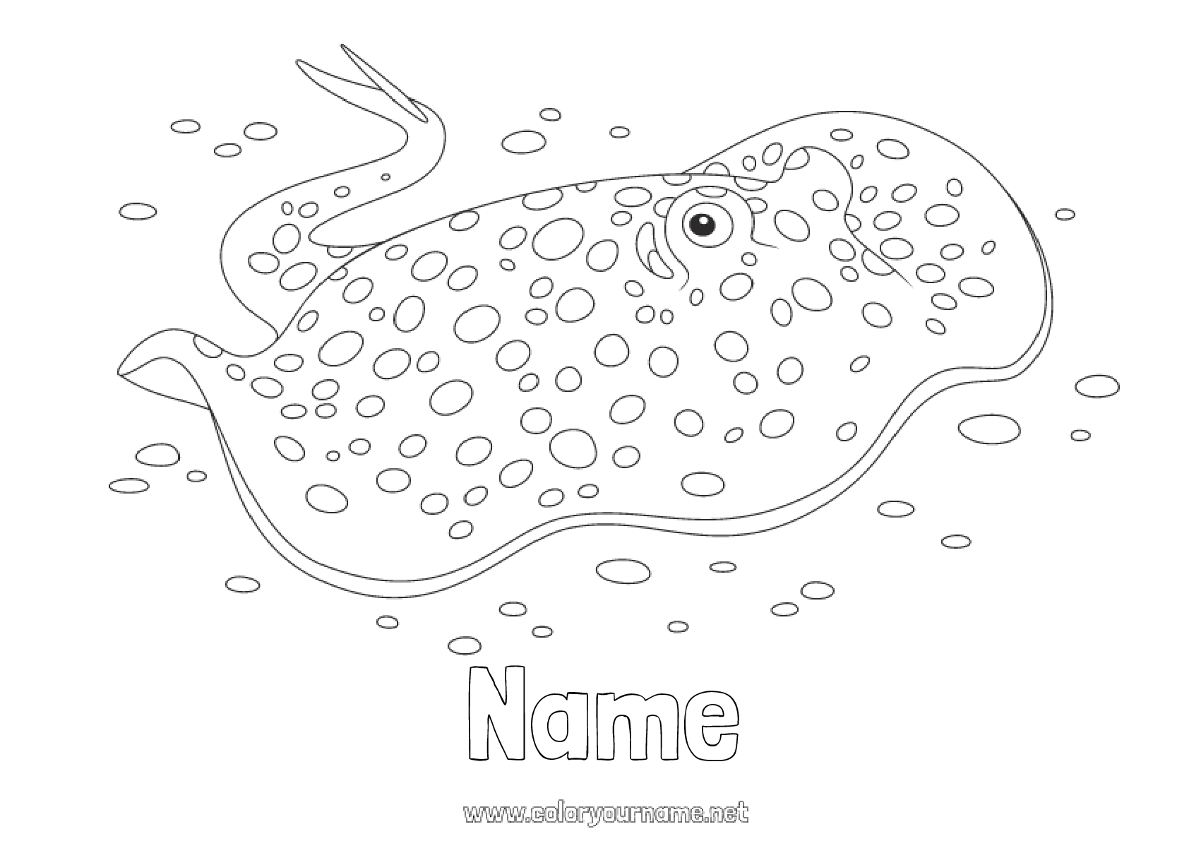 Coloring page No.1765 - Summer Sea Animal