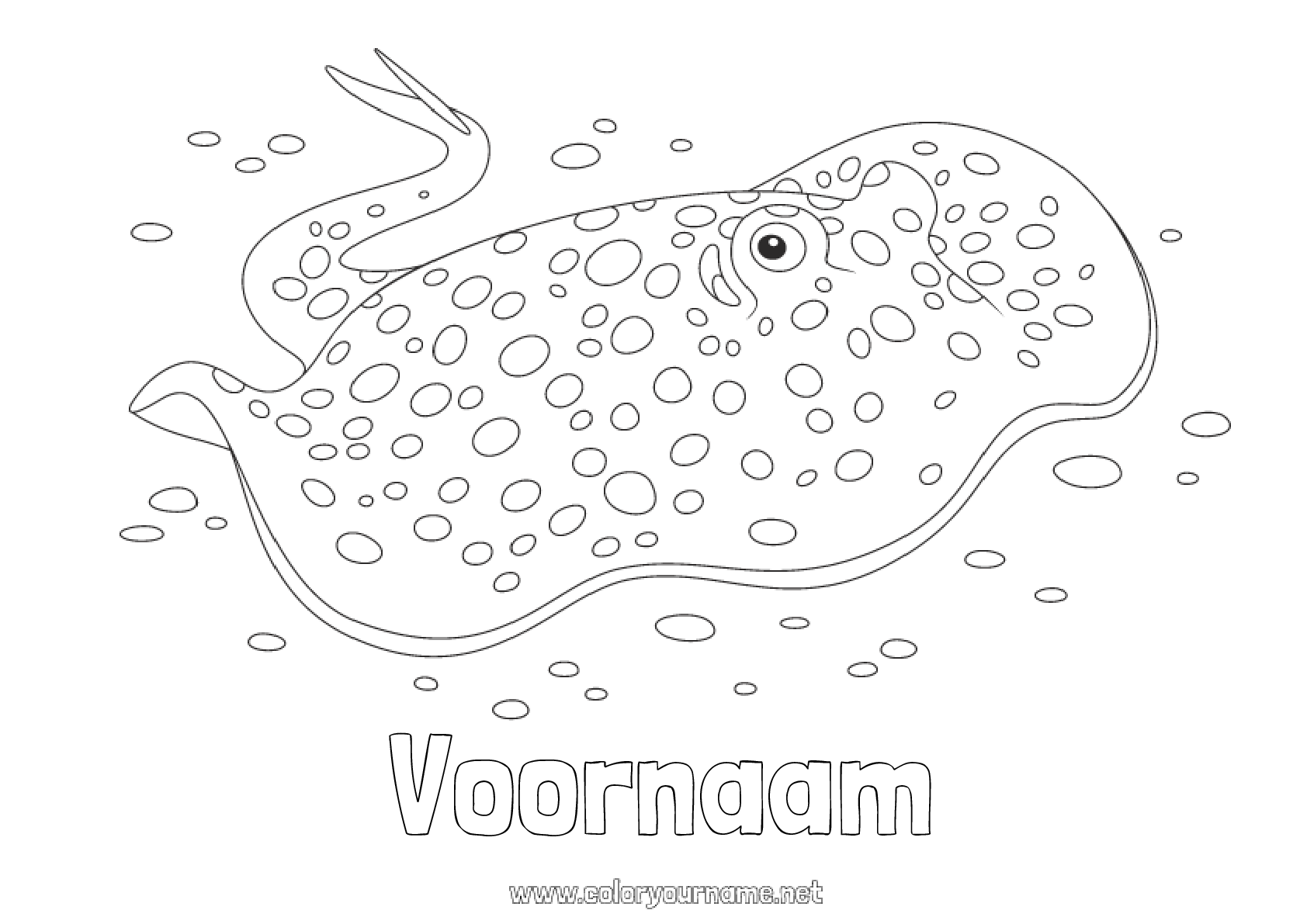 Kleurplaat nr.1765 - Zomer Zee Dier