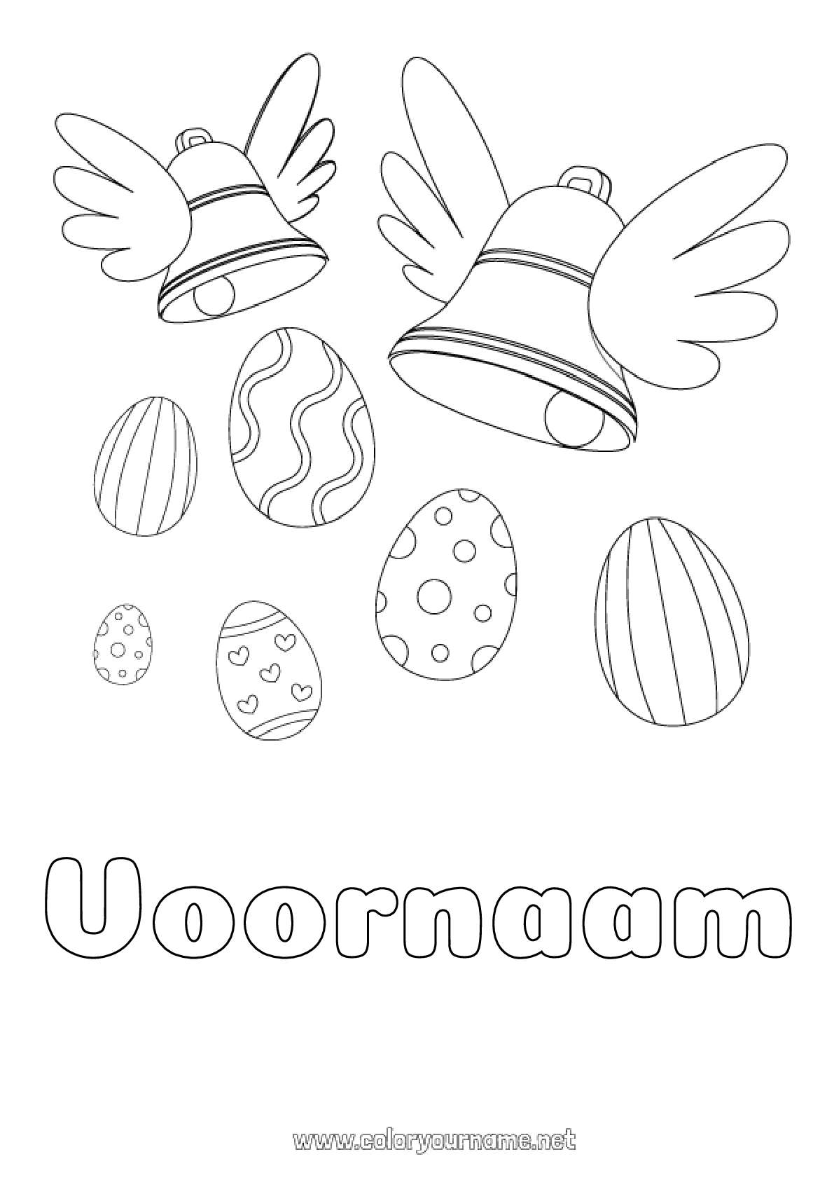 Paasklokken Osterglocken Malvorlage Kleurplaat Pasqua Campane Disegno ...