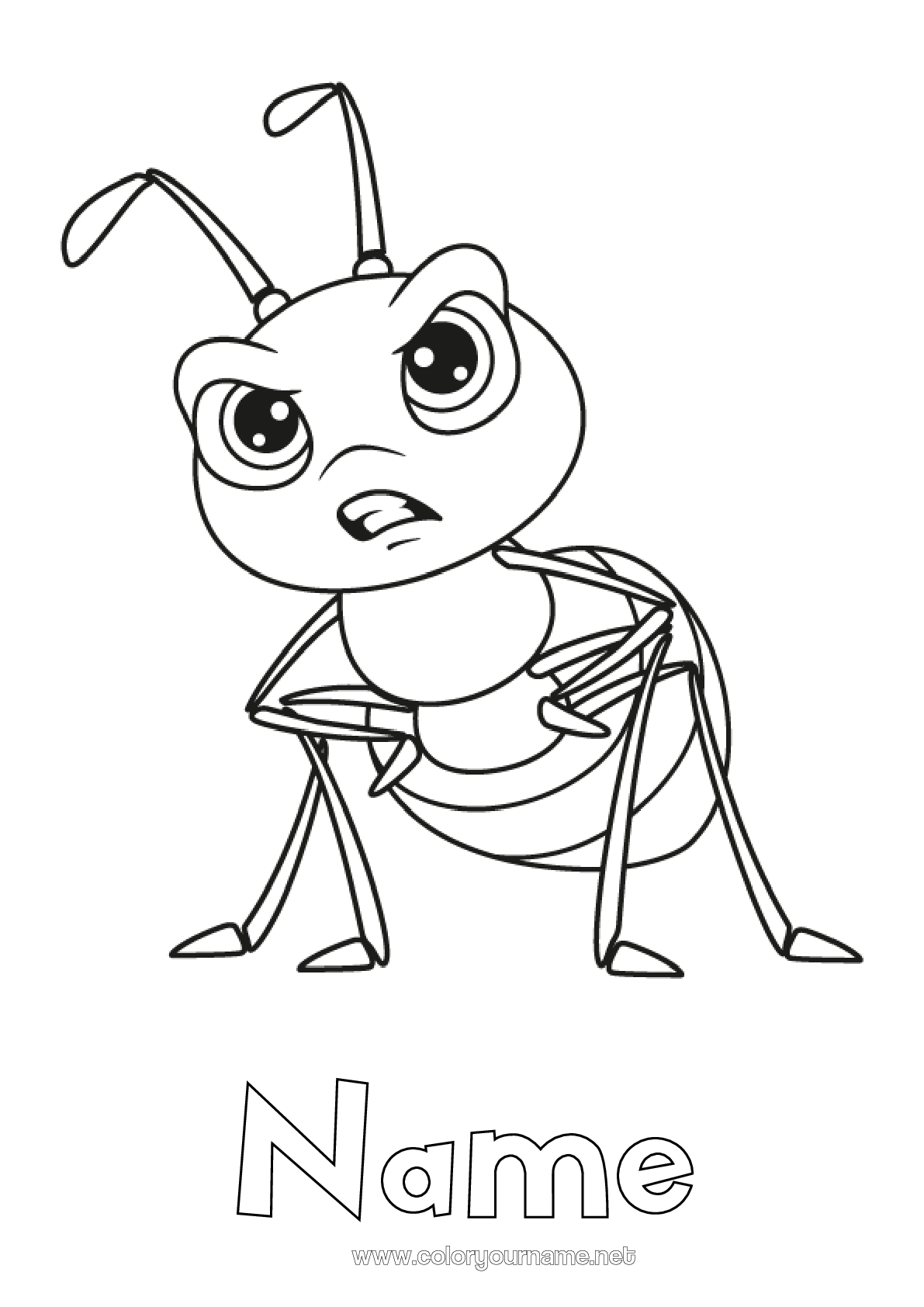 Coloring page No.1829 - Animal Ant Insects
