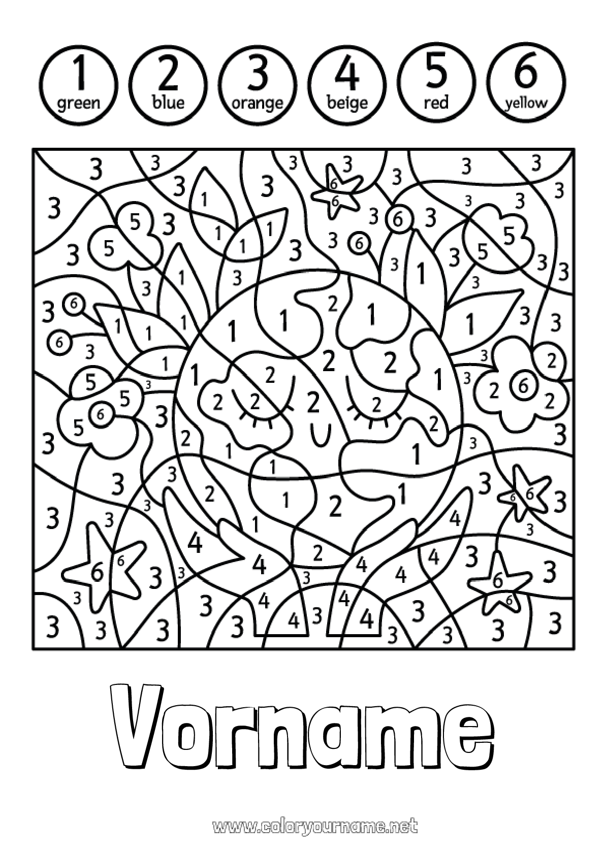 Malvorlage Nr.1844 - Zahl Ökologie Malen nach Zahlen