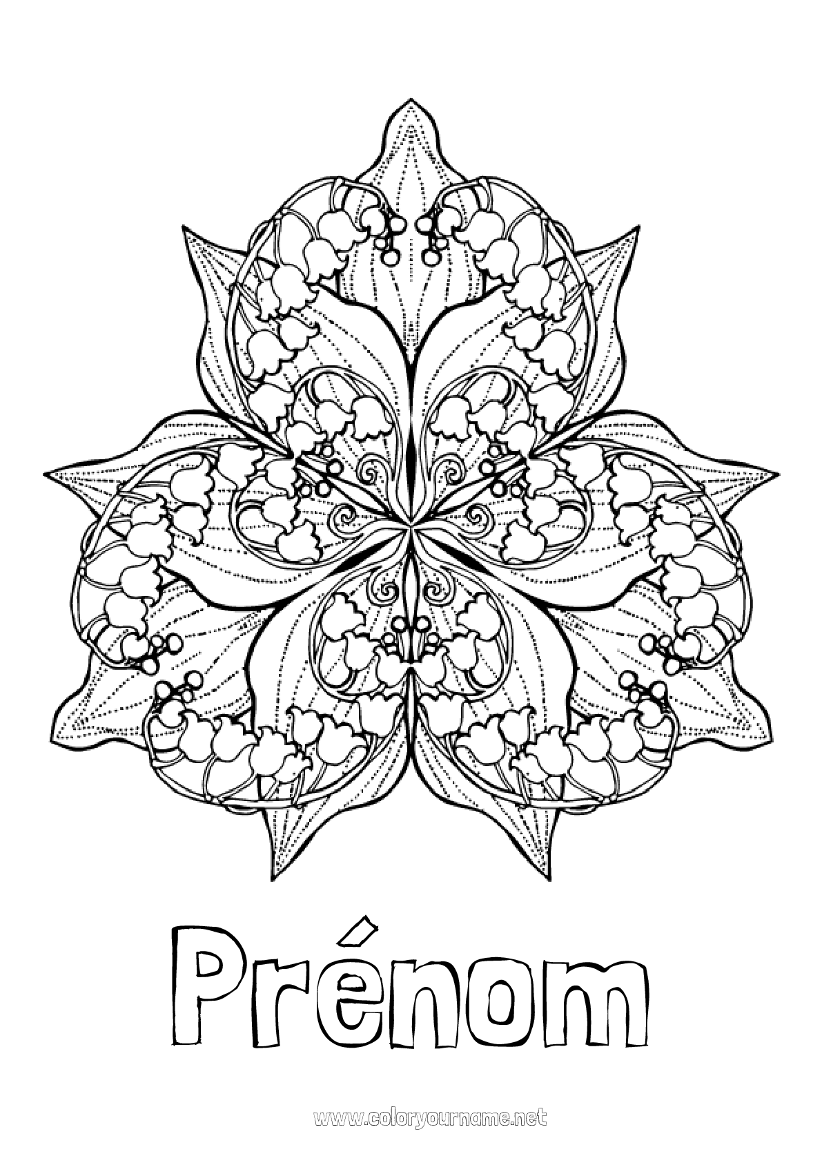 Coloriage n°1884 - Fleurs Mandala Printemps