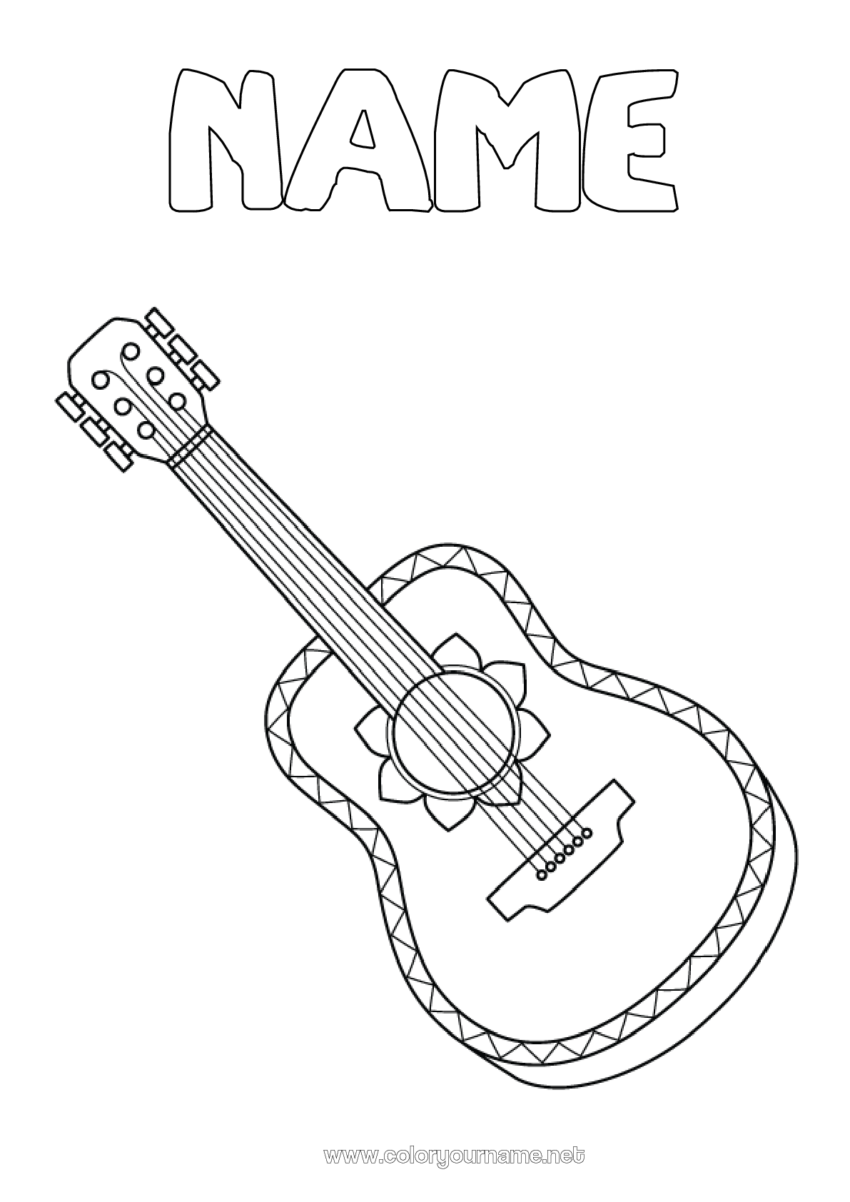 Guitar Hero Printable Coloring Pages