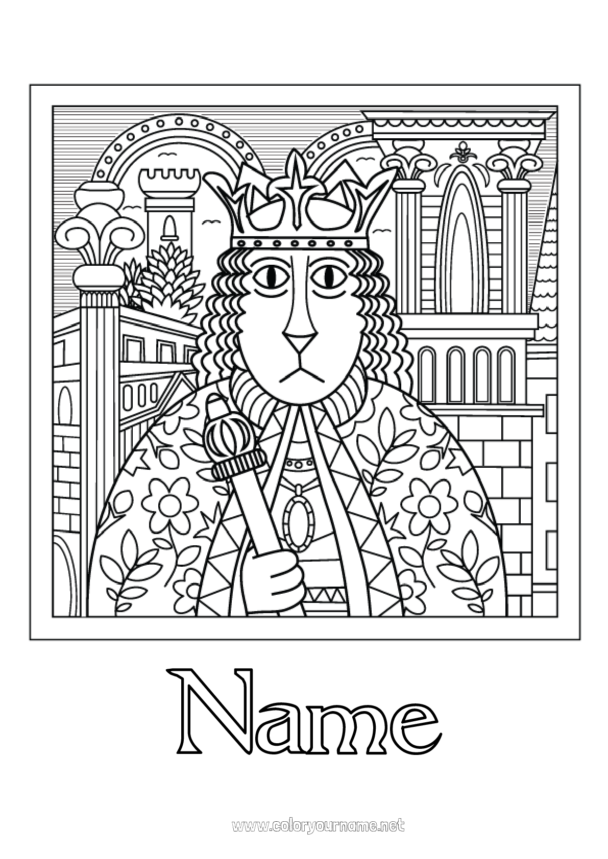 Coloring page No.1972 - Cat Animal Complex coloring pages