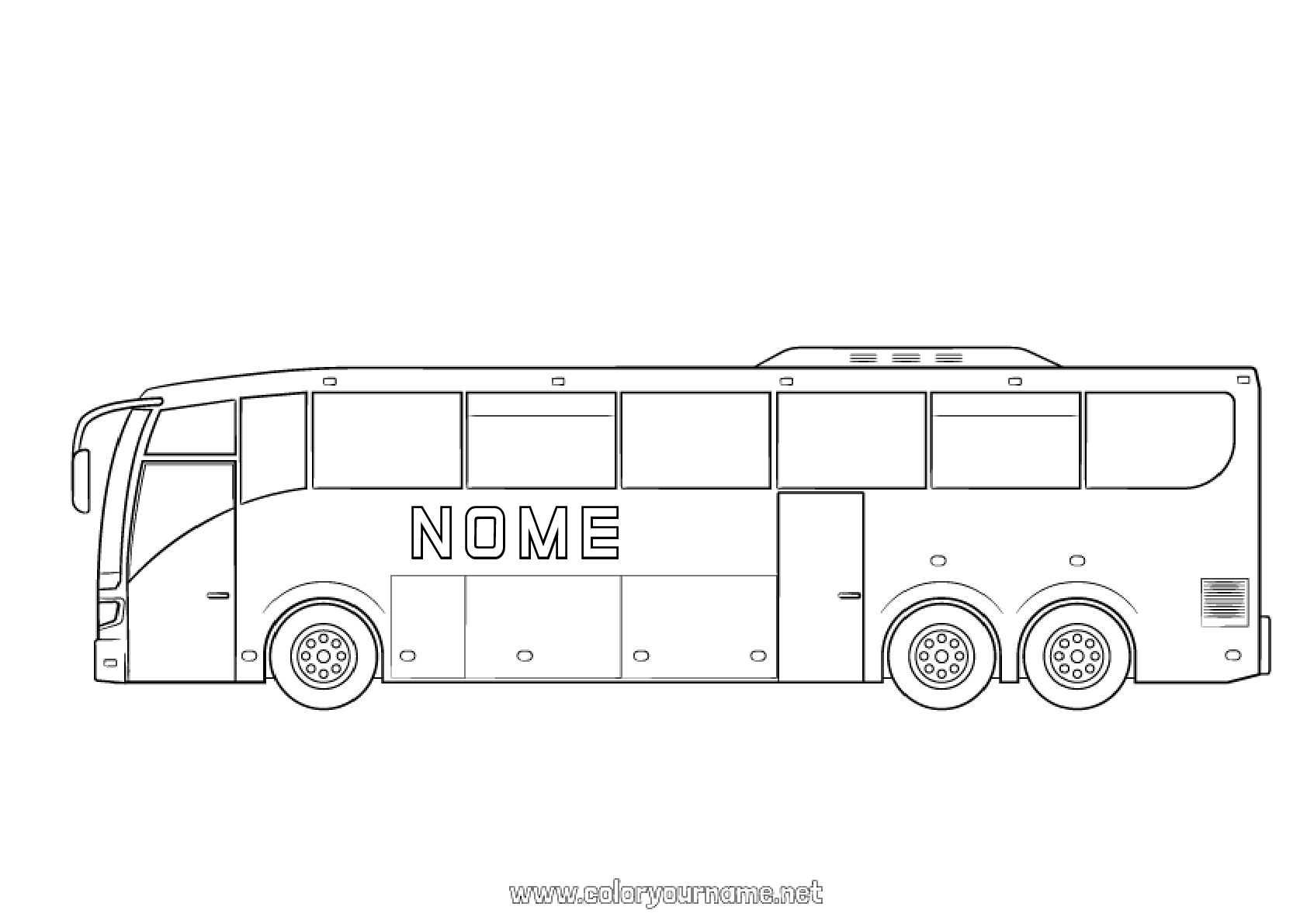 Pagina da colorare n.2017 - Veicoli Bus, pullman Disegni intermedi