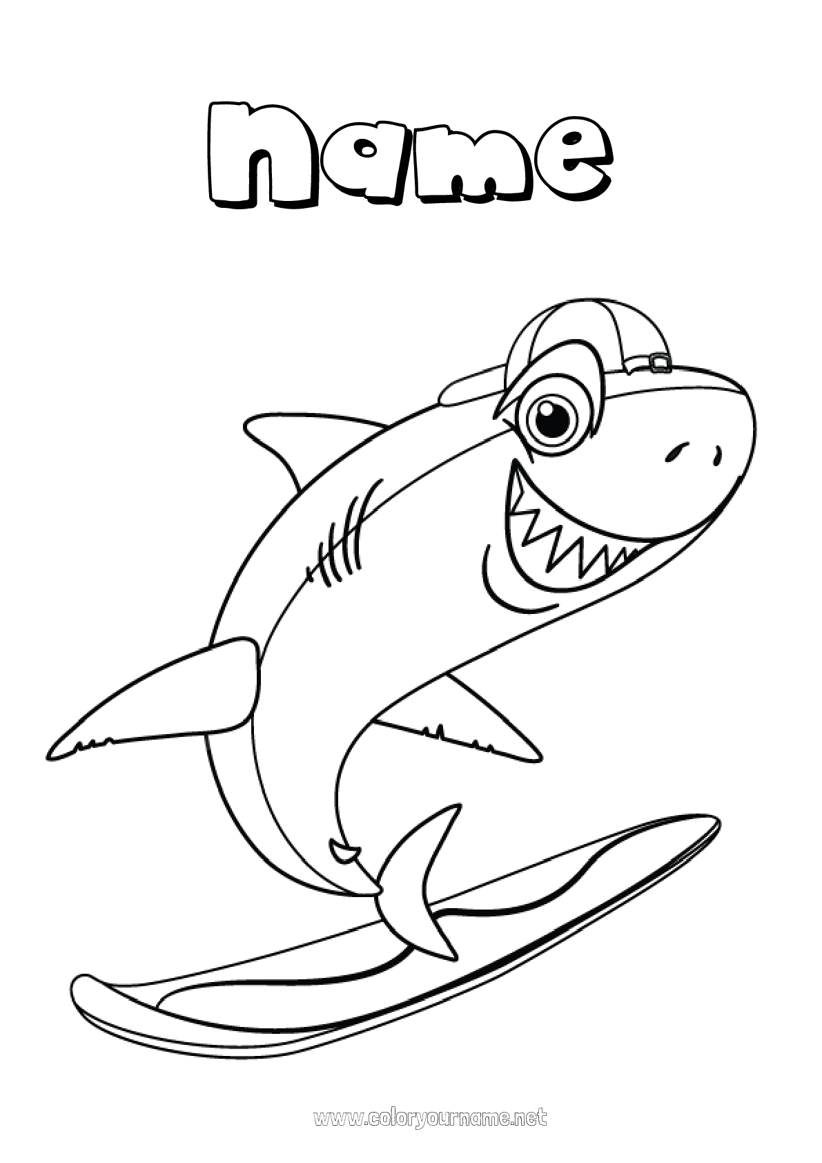 Nemo Shark Coloring Pages - Free Printable Coloring Pages for Kids & Adults